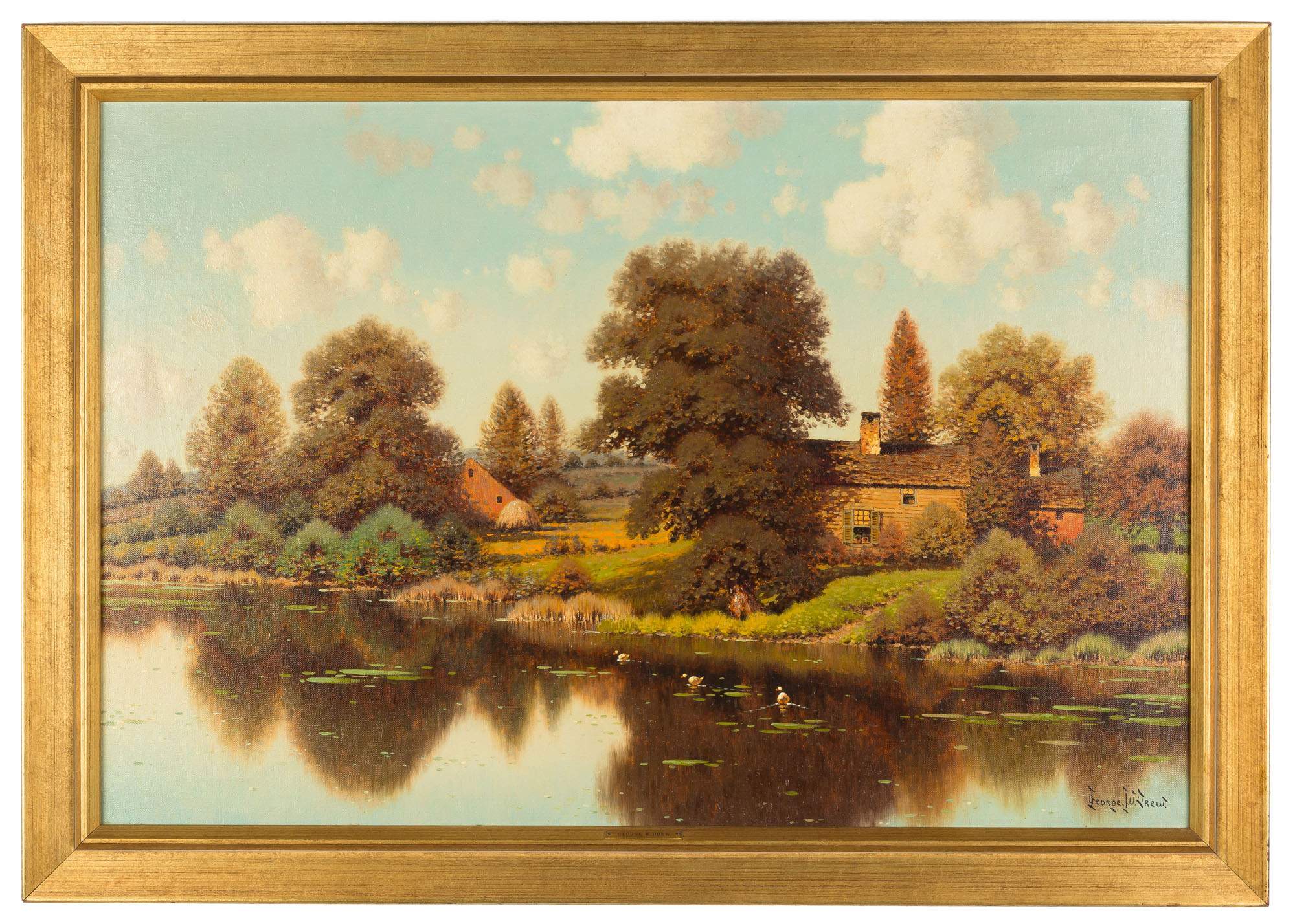 George W. Drew (American, 1875–1968) "Along the Pond" | Cottone Auctions