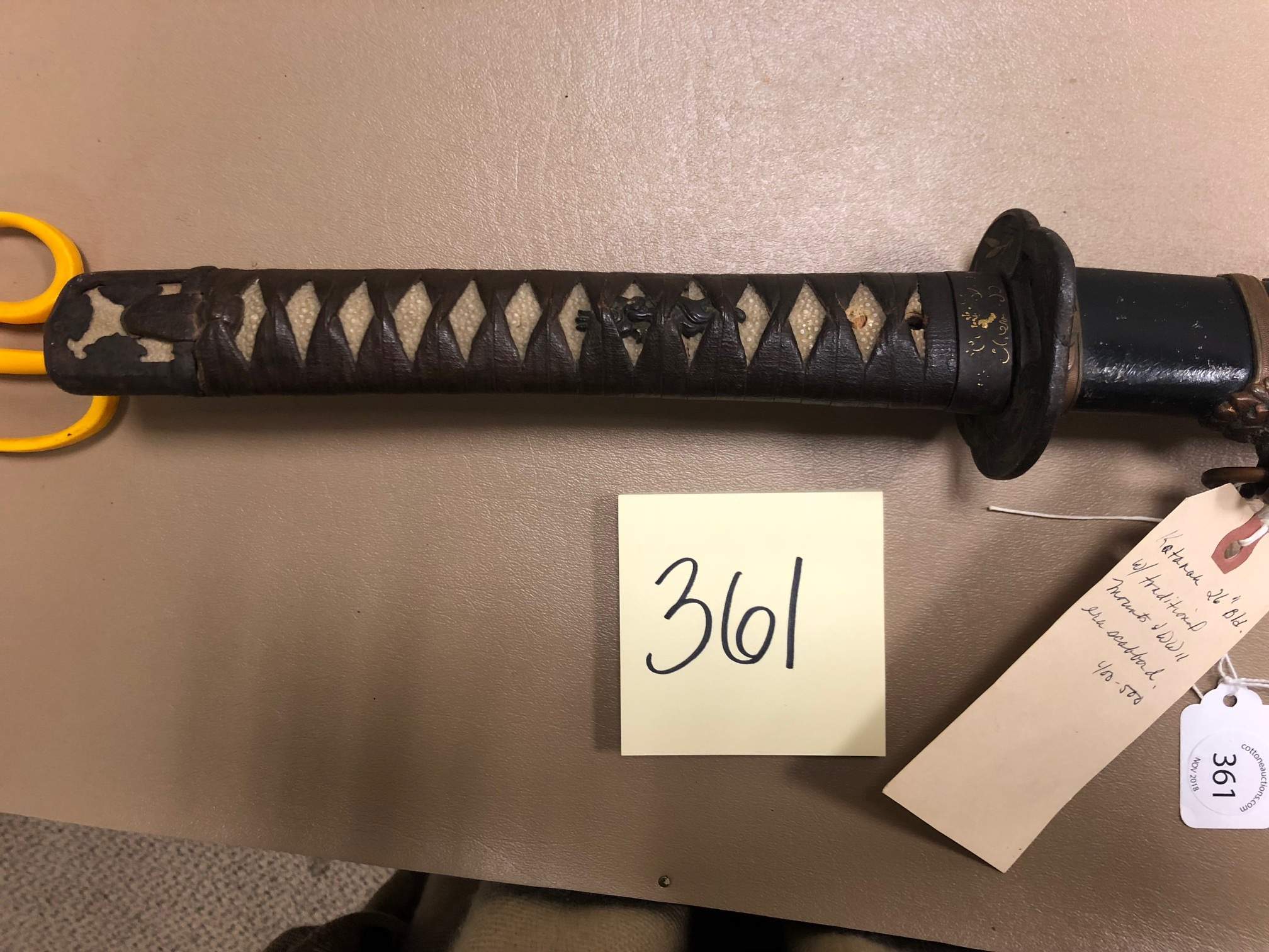 Katanah Samurai Sword | Cottone Auctions