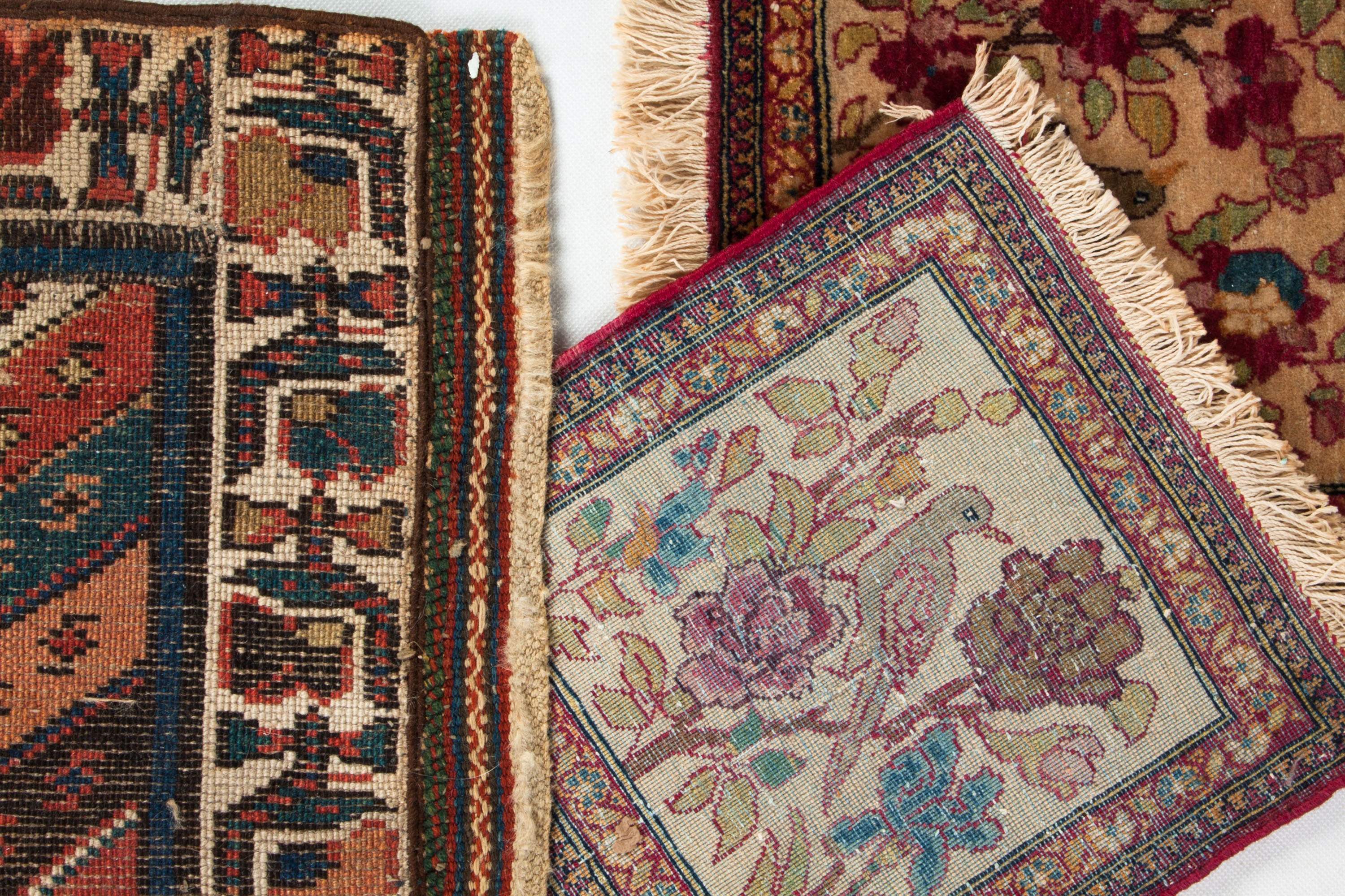 Two Pictorial Kermans & Caucasian Rug | Cottone Auctions