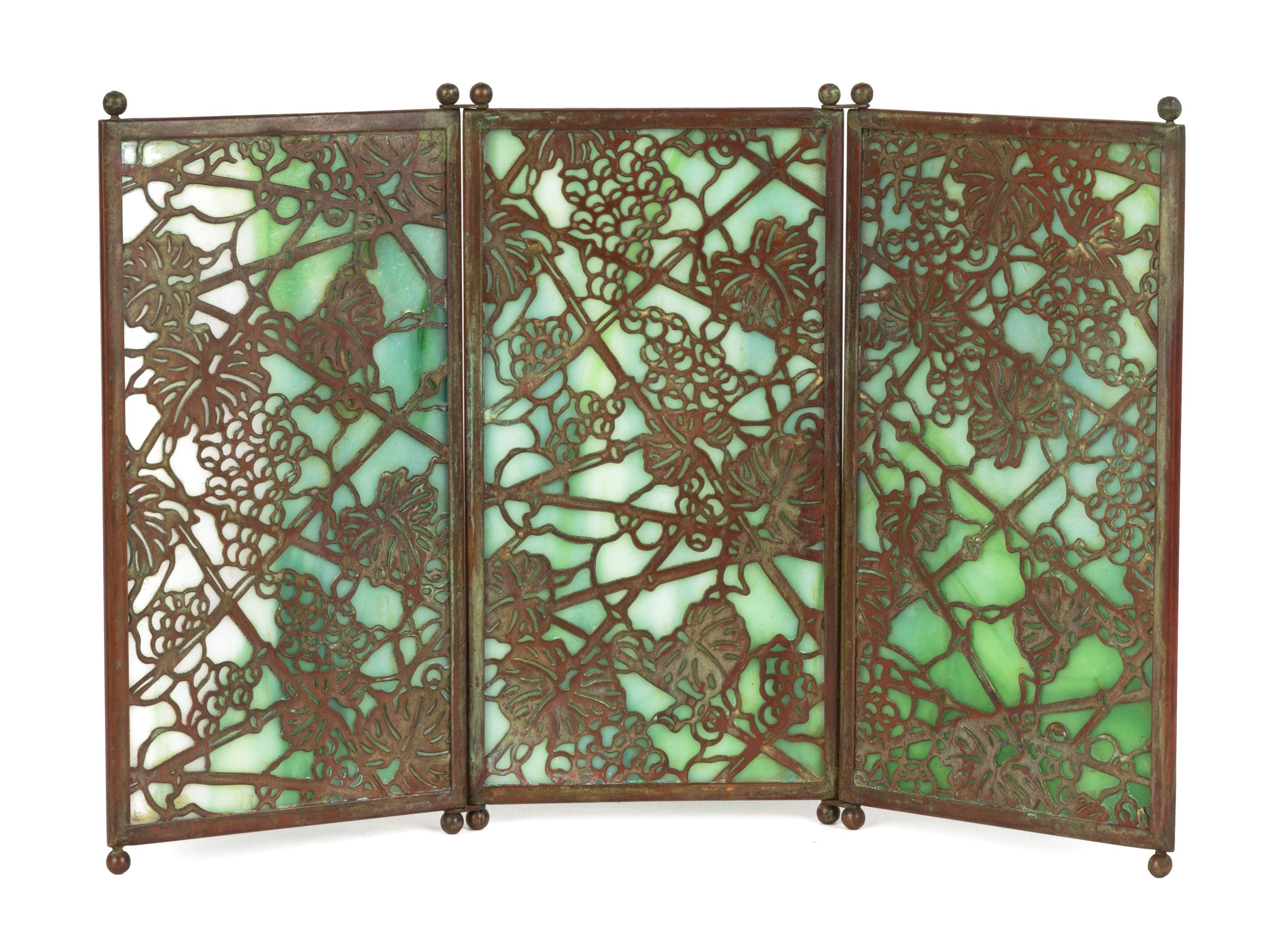 Tiffany Studios, New York, Grapevine Screen | Cottone Auctions