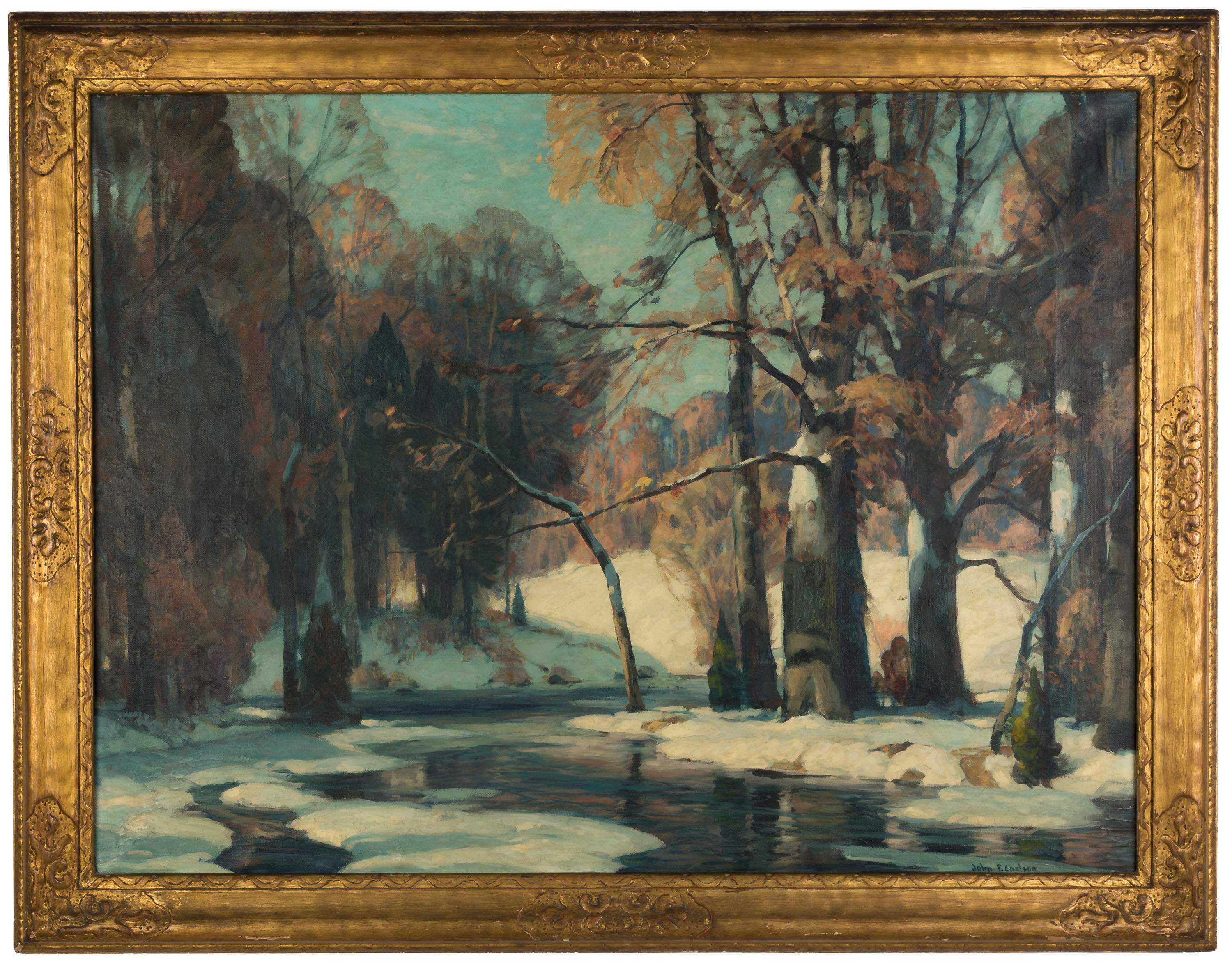 John Fabian Carlson (Swedish/American, 1875-1947) "Sunlit Waters ...