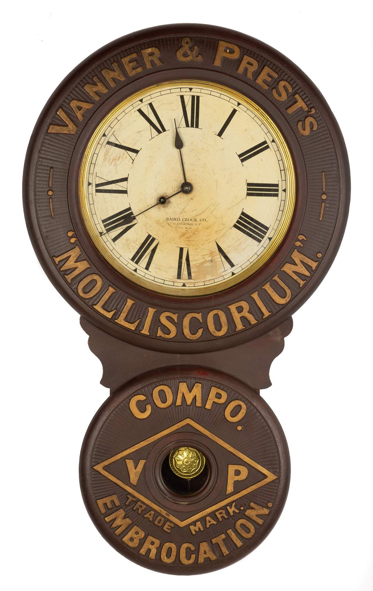 Baird Advertising Vanner and Prest's Clock | Cottone Auctions