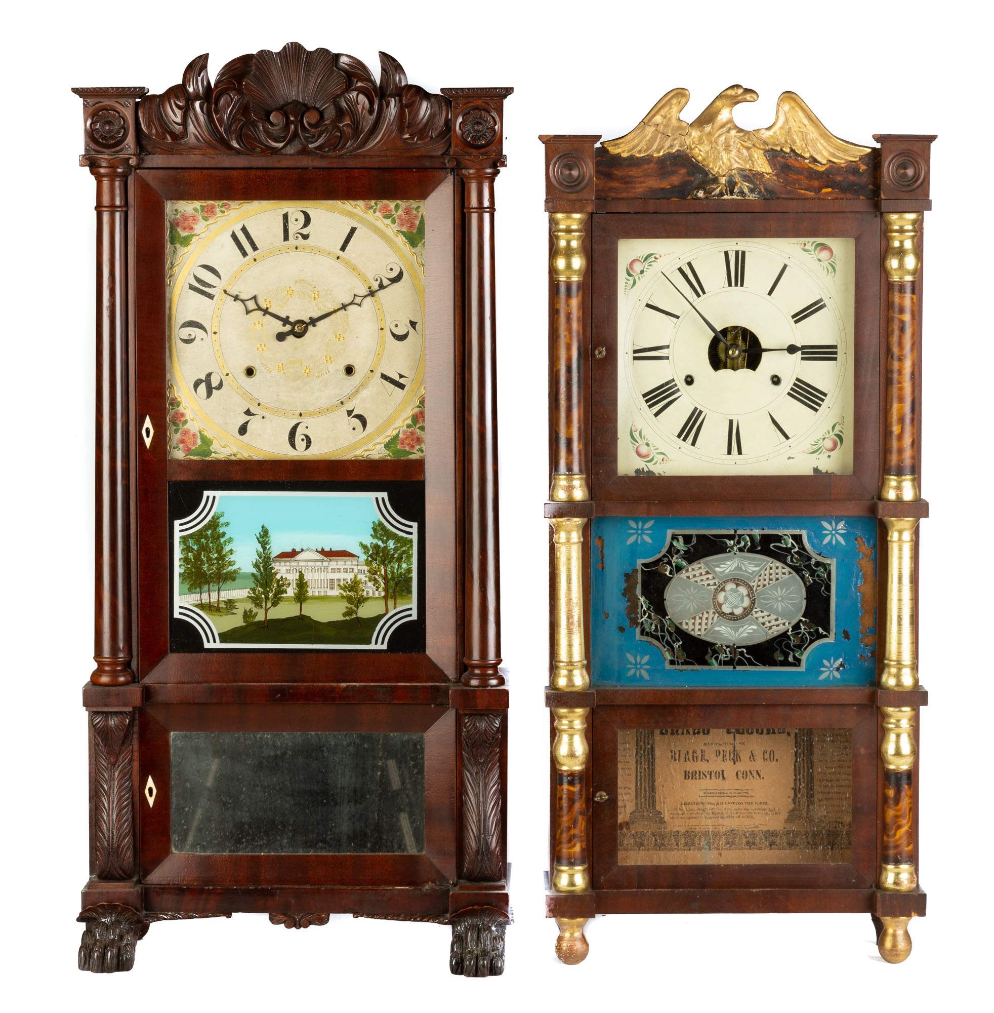 Two Triple Decker Clocks | Cottone Auctions