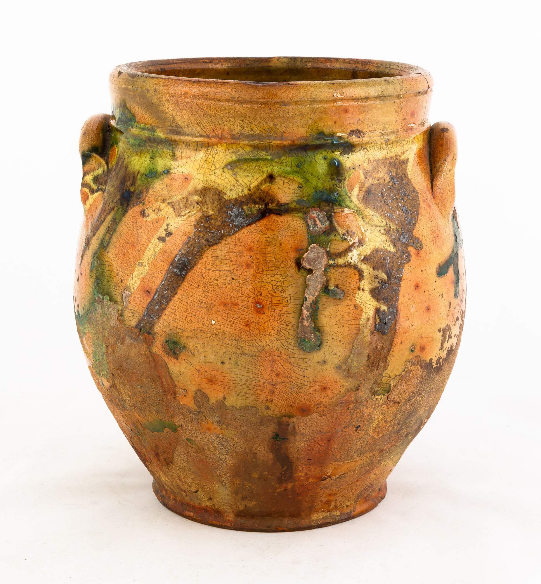 Early 19th Century Redware Pot | Cottone Auctions