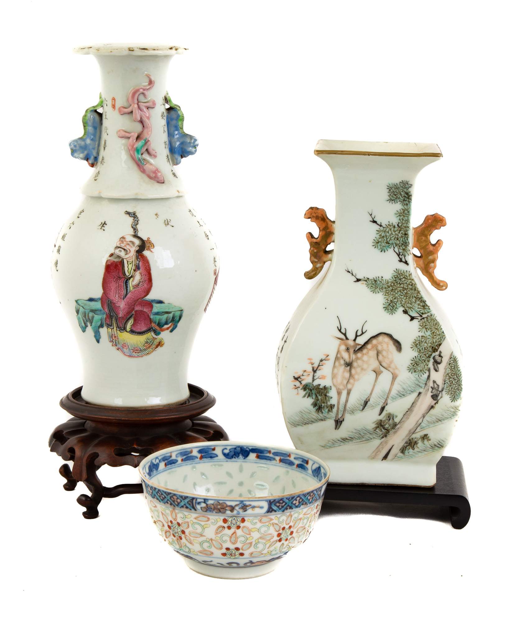 Three Signed Pieces of Chinese Porcelain | Cottone Auctions