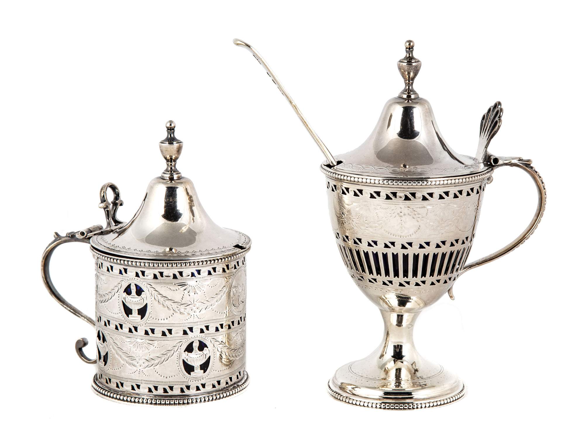 Hester Bateman Silver Mustard Pot Urn & Silver Mustard Pot | Cottone ...