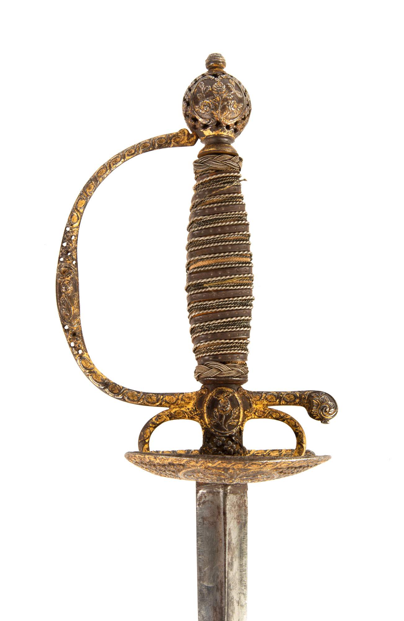 French Gilt Chizled Sword | Cottone Auctions