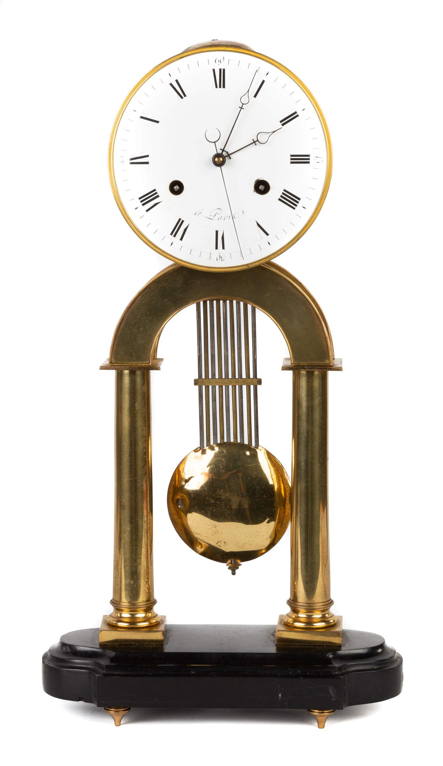 Belgian Skeleton Clock in the Manner of Sarton | Cottone Auctions