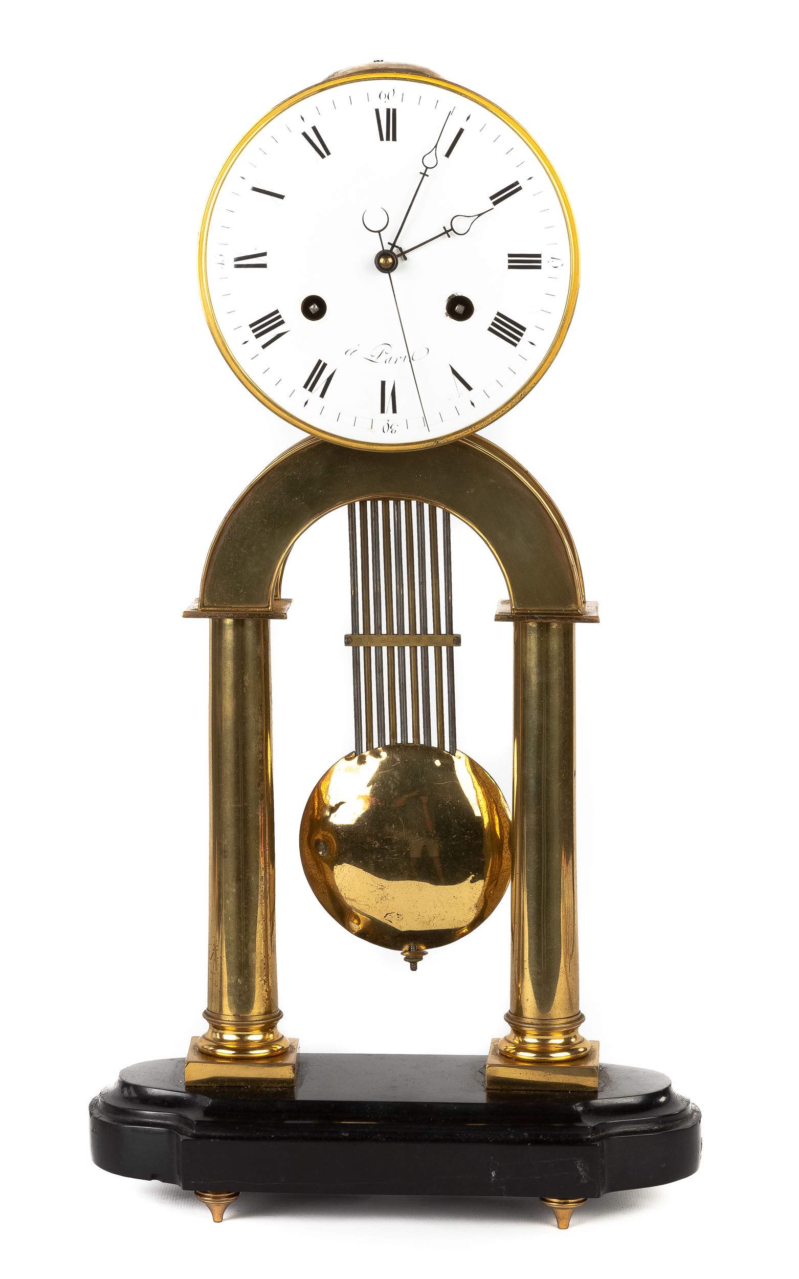 Belgian Skeleton Clock in the Manner of Sarton | Cottone Auctions