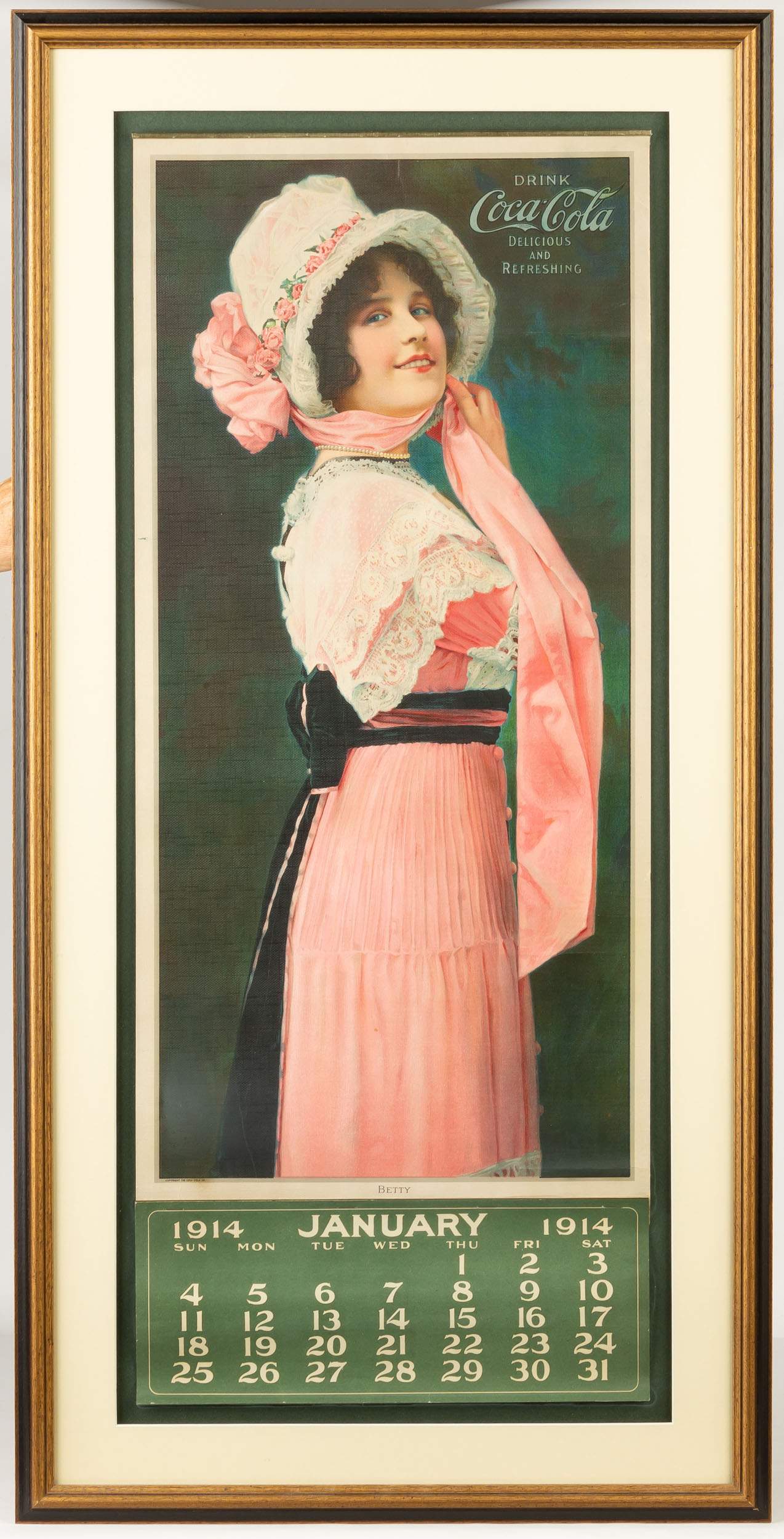 1914 Paper Litho Betty Calendar | Cottone Auctions
