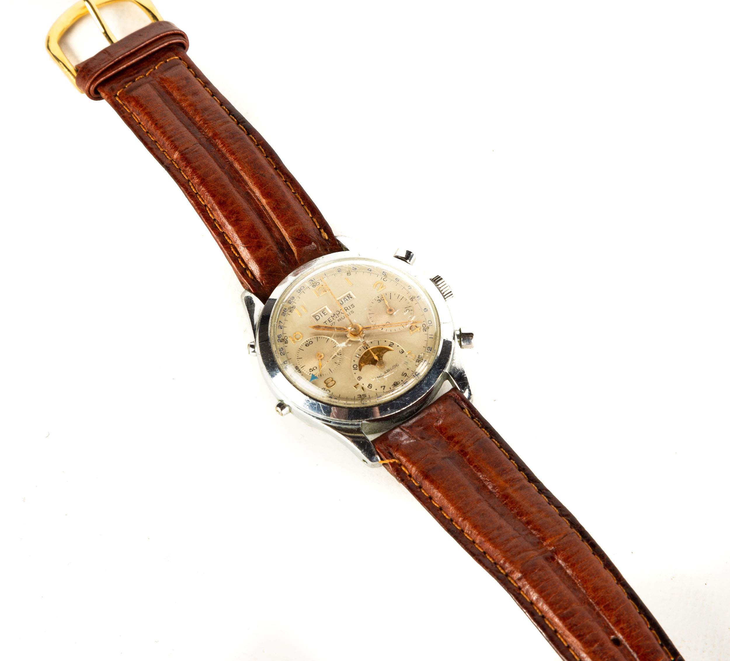Vintage Temporis 7 Ruby Wrist Watch | Cottone Auctions