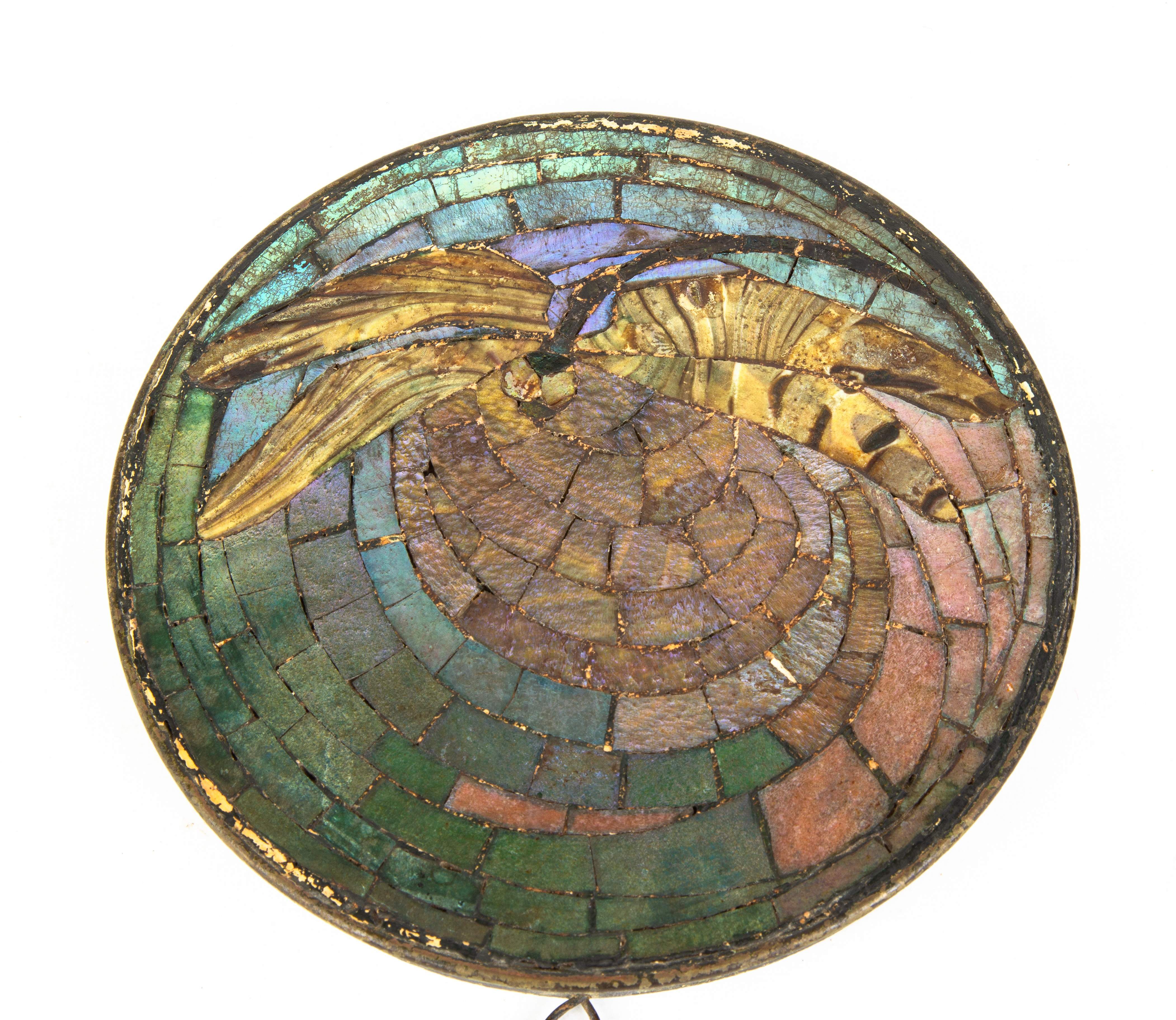 Tiffany Studios, NY Mosaic Glass Dragon Fly Trivet | Cottone Auctions