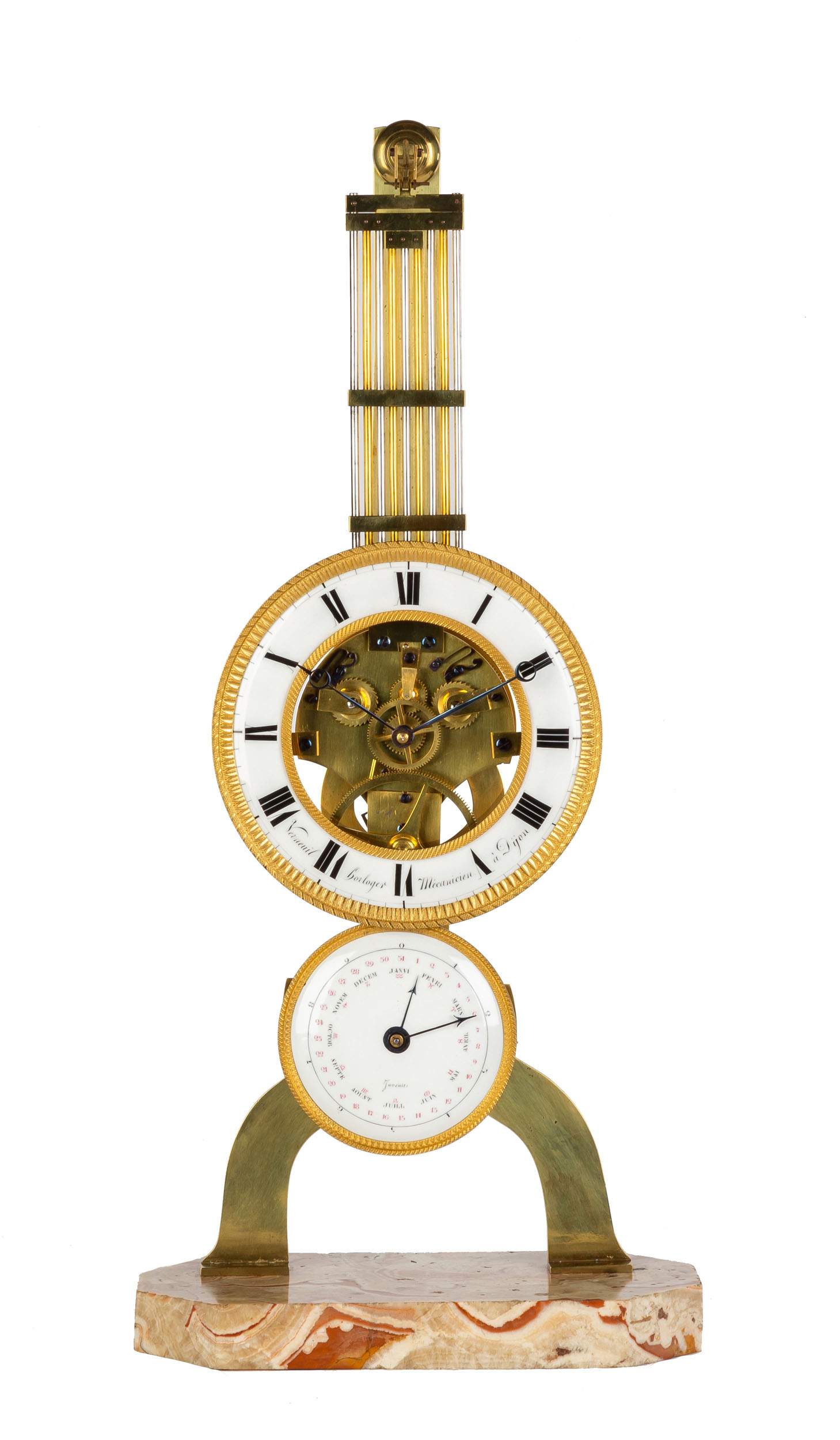 French Empire Verneuil Skeleton Clock | Cottone Auctions