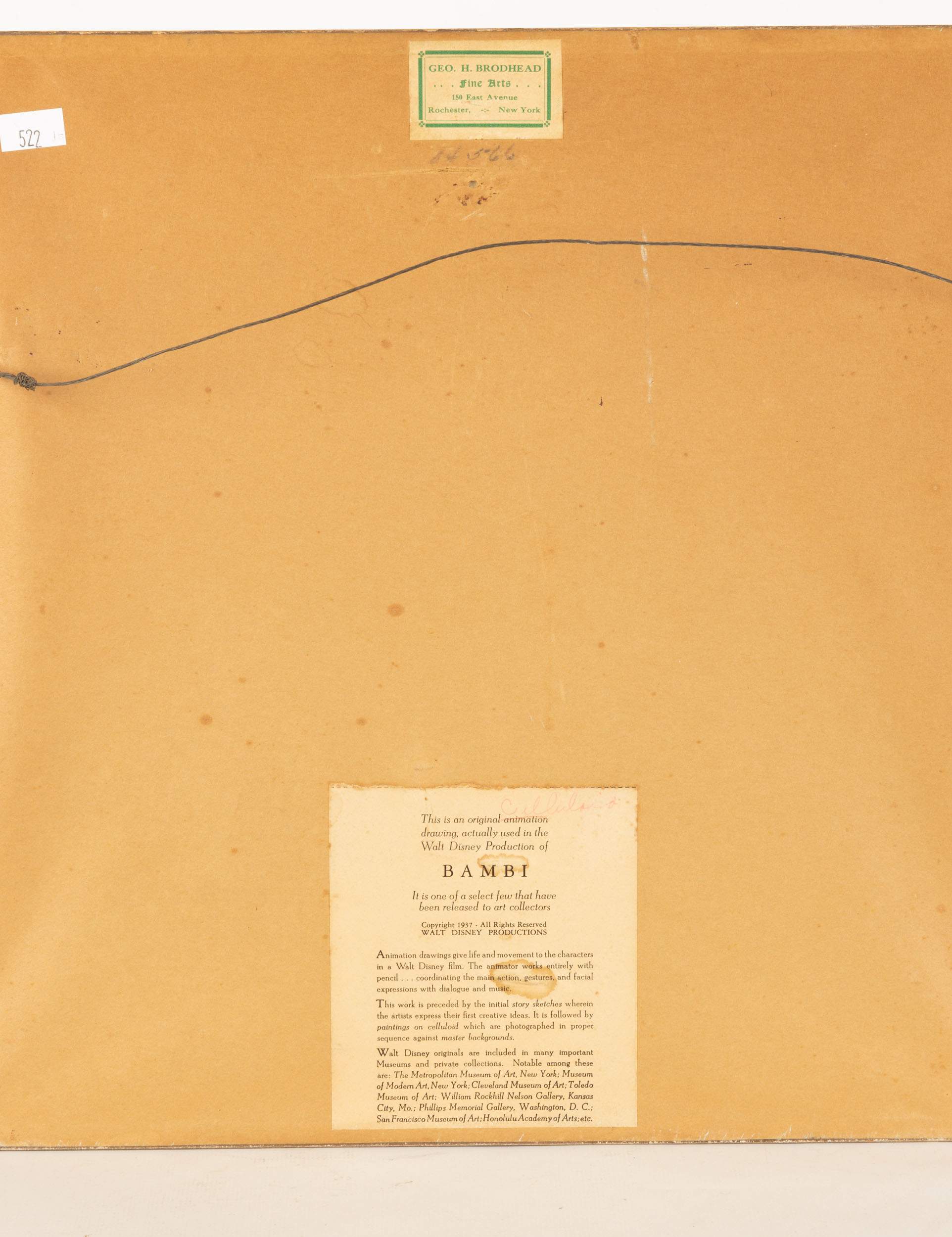 Walt Disney Production Bambi Cell | Cottone Auctions