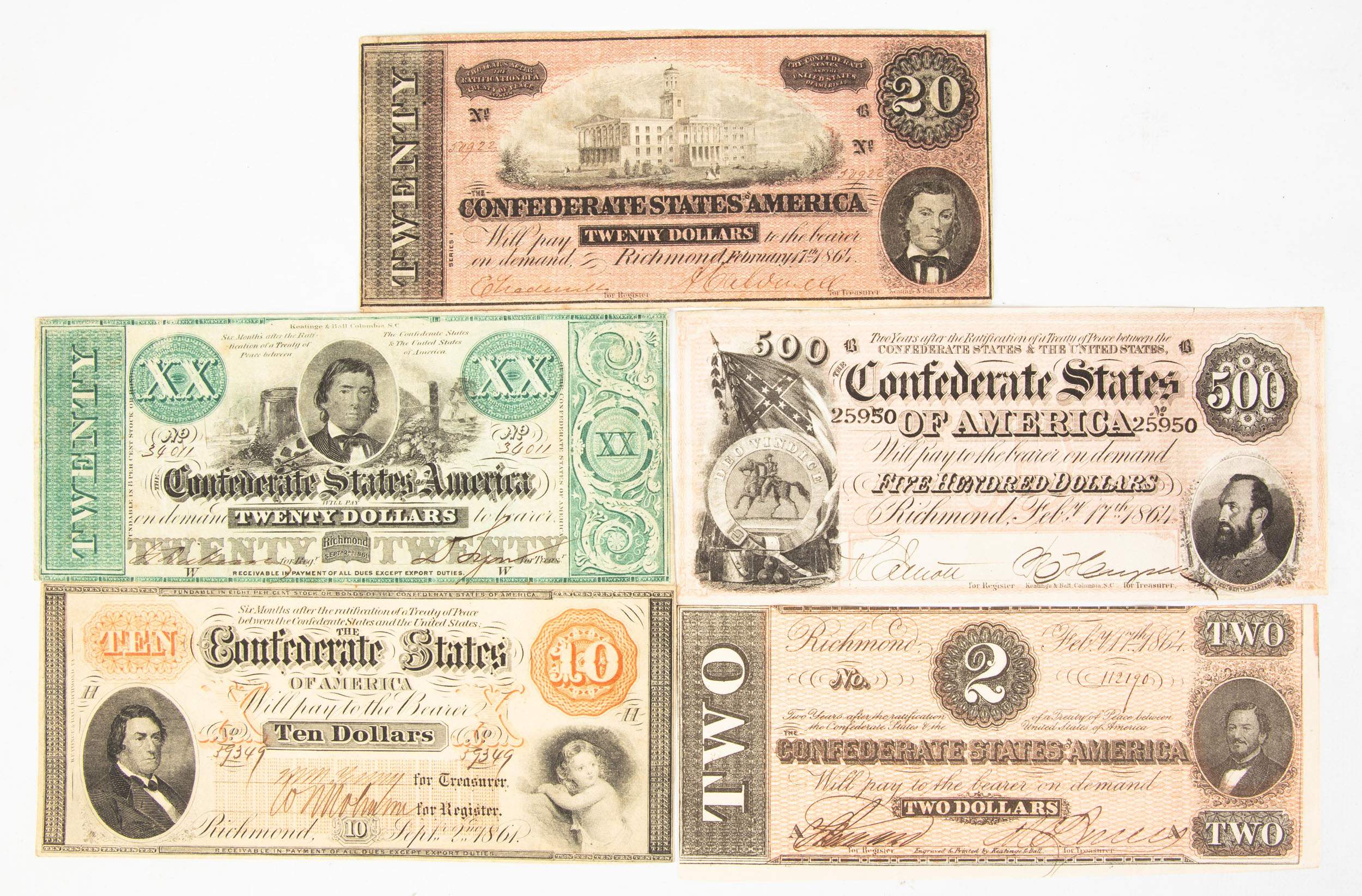 Confederate Civil War Era Currency | Cottone Auctions