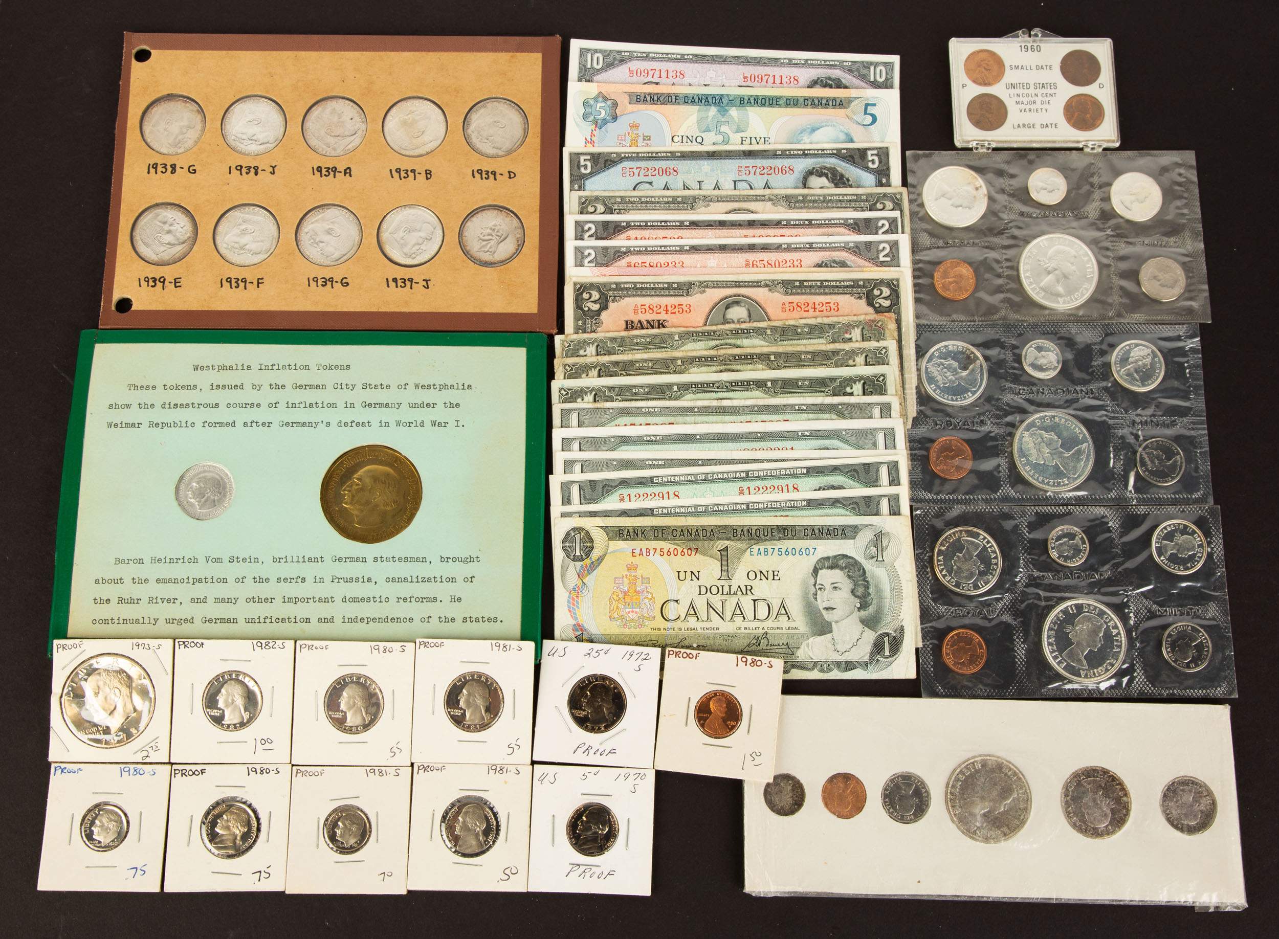 Various Proof Coins and Currency | Cottone Auctions