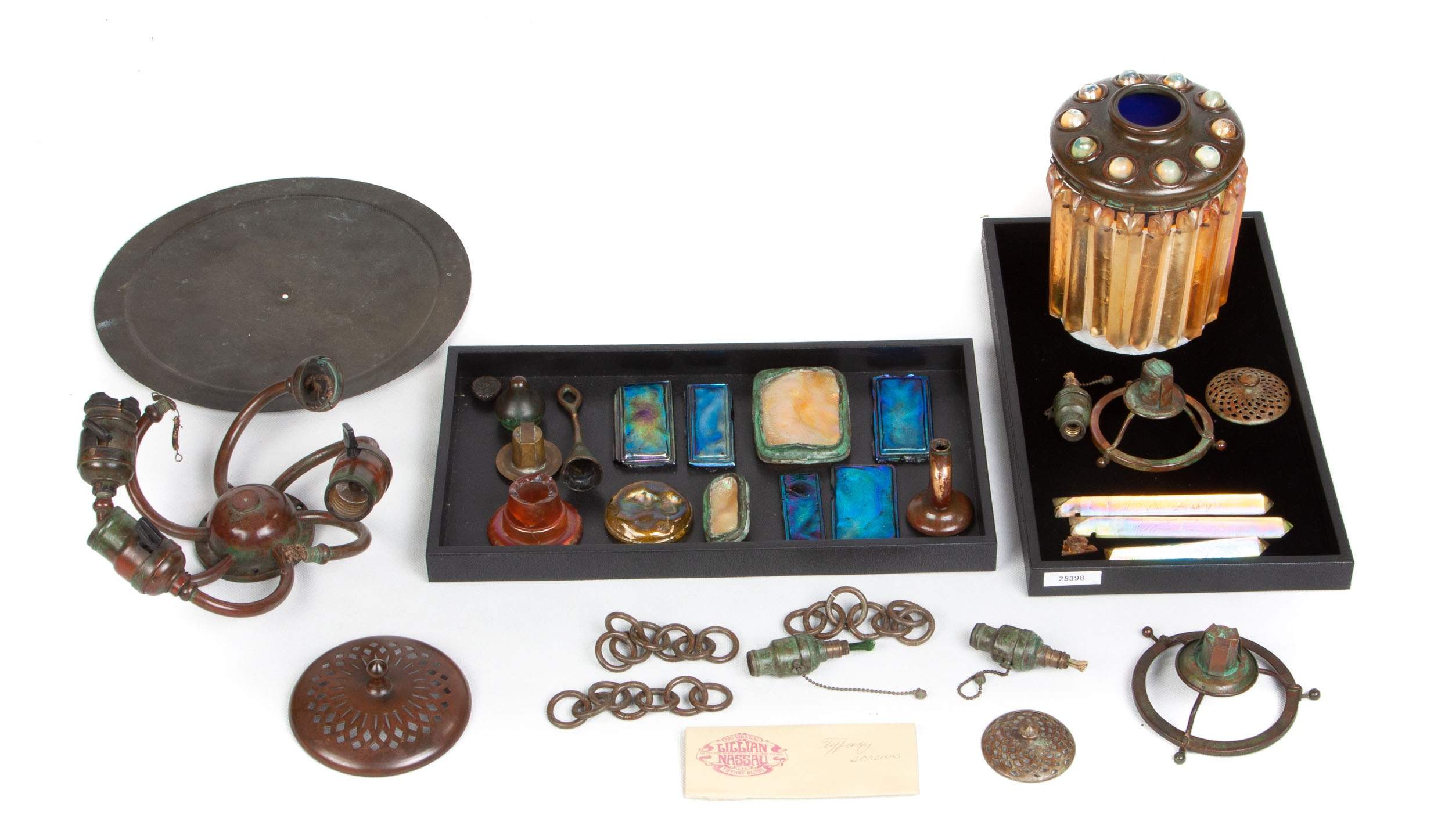 Group of Tiffany Studios Lamp Parts & Accessories | Cottone Auctions