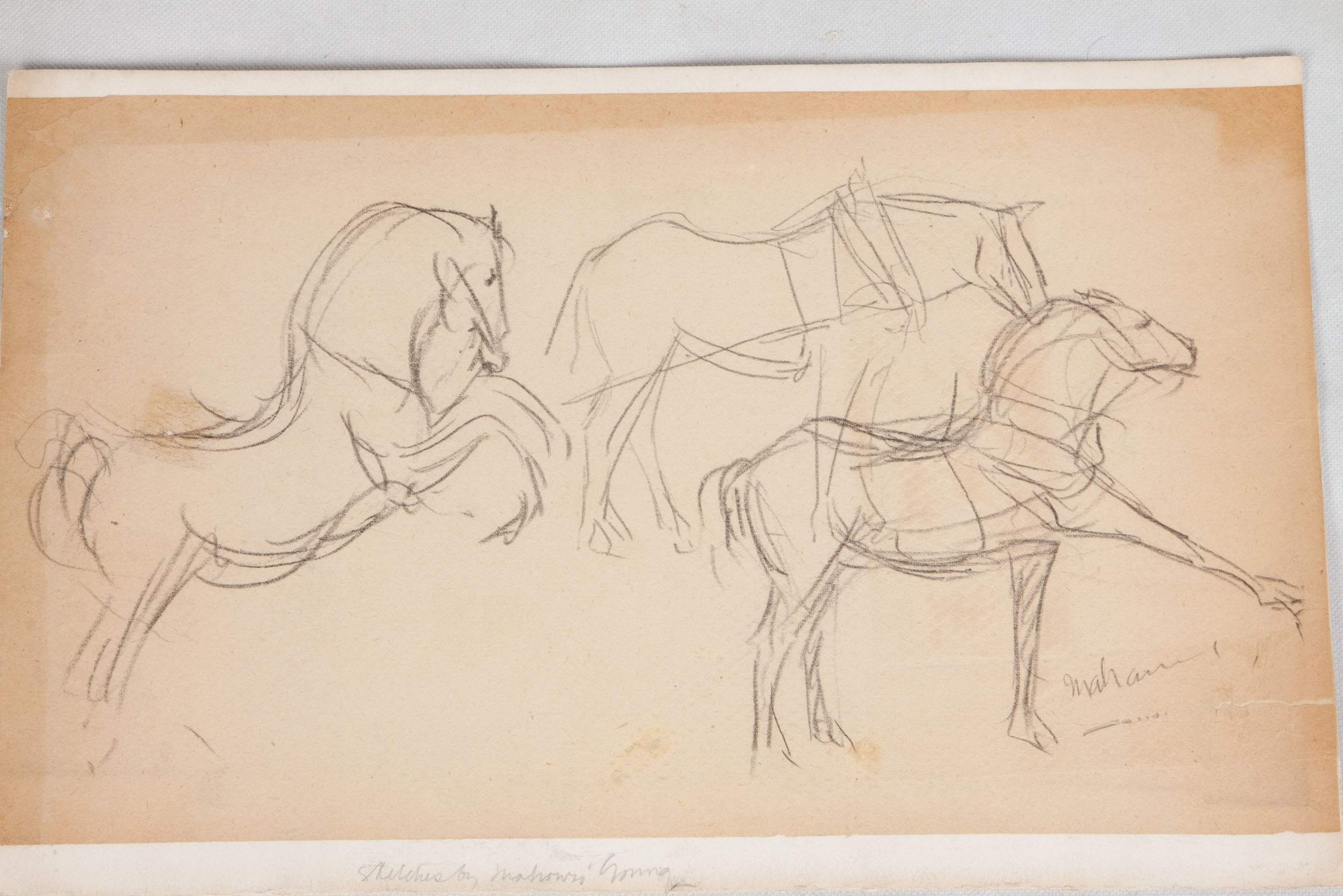 Chester Leich b.1889, Drypoint & Mahonri Young 1877-1957 Drawing ...