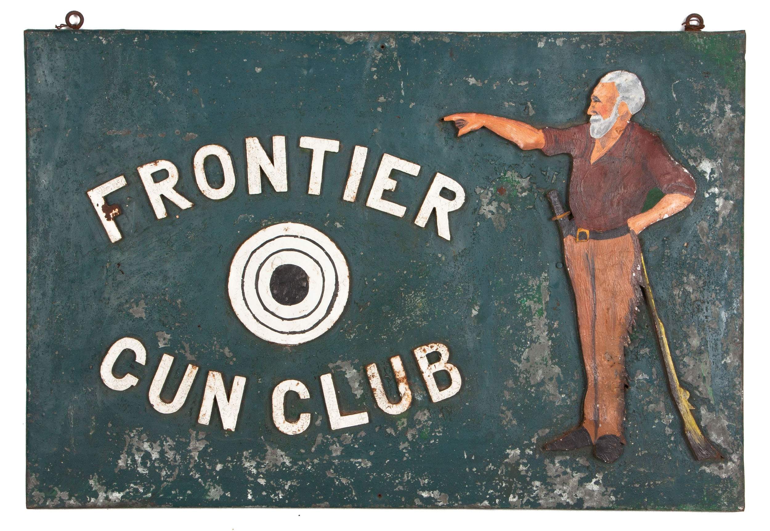 Frontier Gun Club Advertising Sign | Cottone Auctions