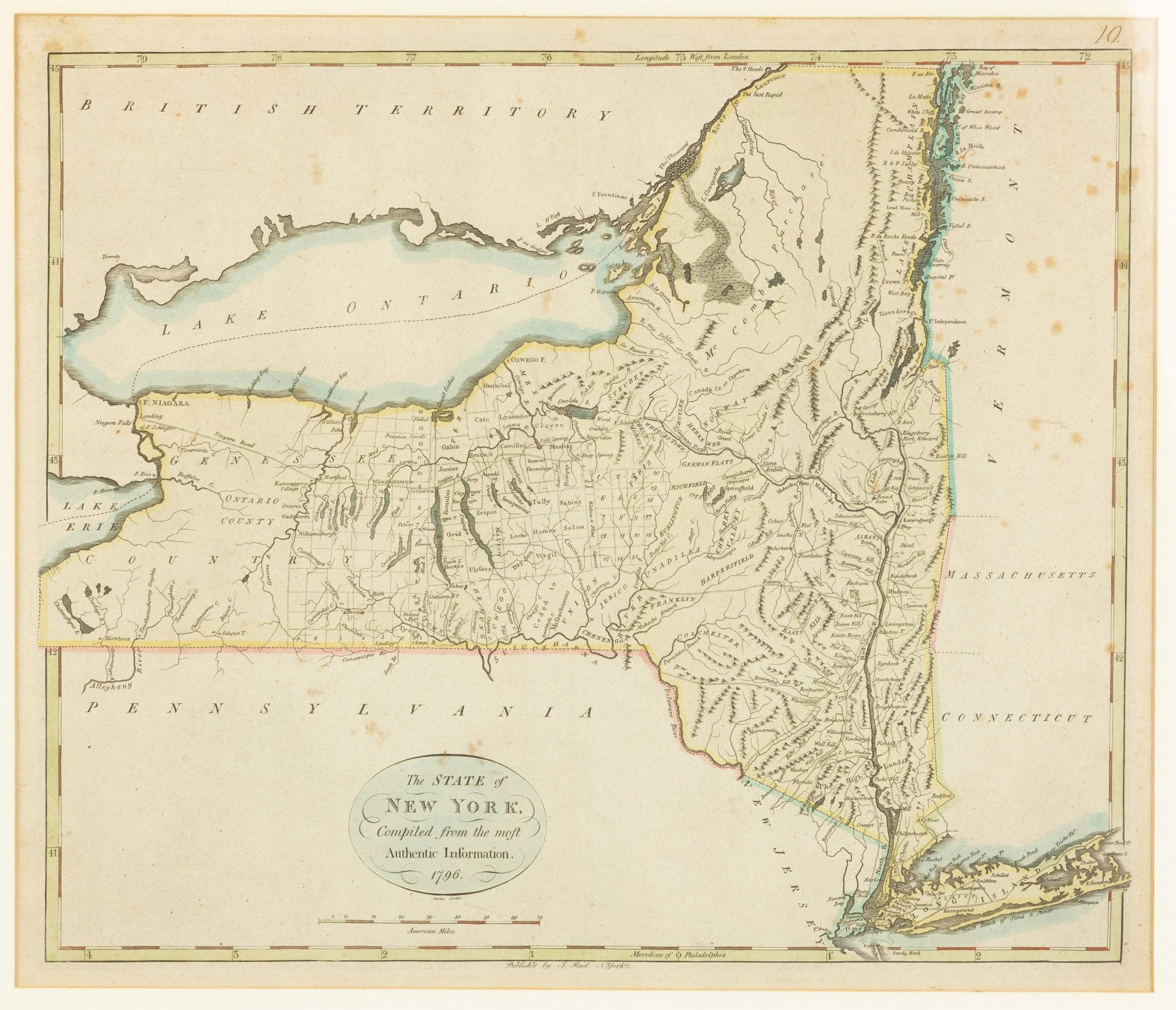 Map of New York State, 1796 | Cottone Auctions