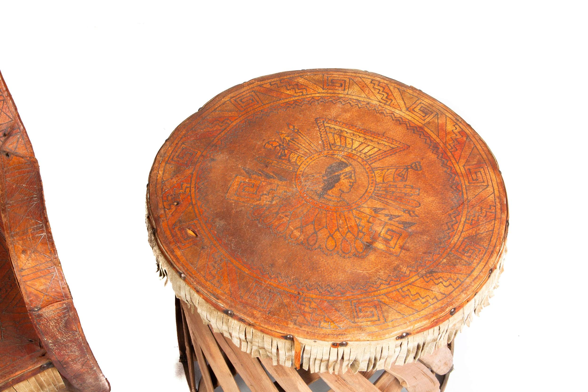 Southwestern Chair & Ottoman | Cottone Auctions