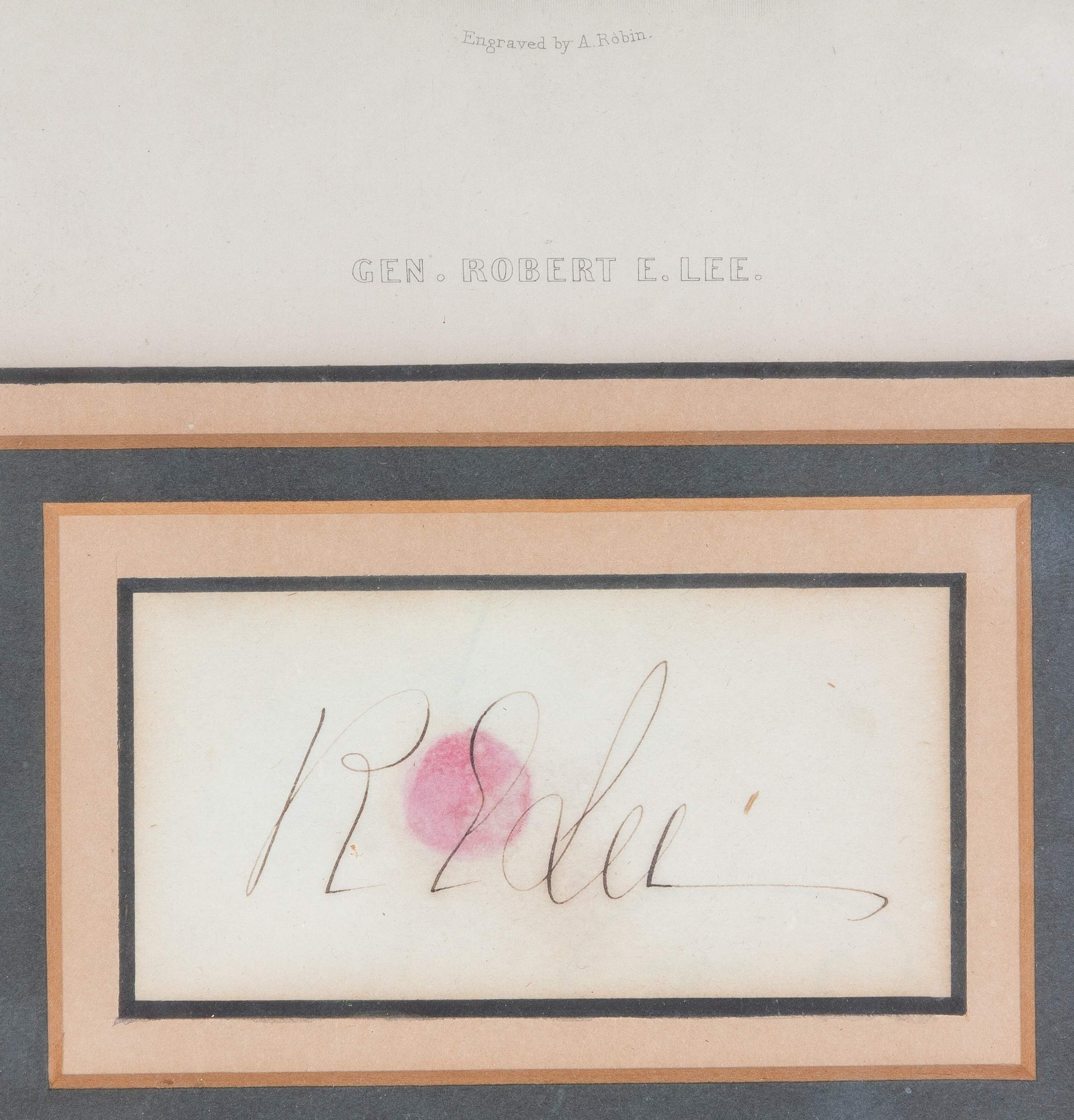 Autograph of General Robert E. Lee & Engraving | Cottone Auctions