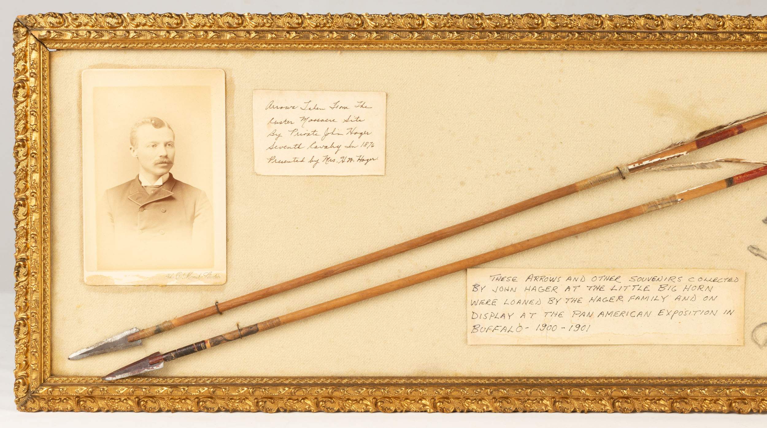 Historical Arrow Display from Custer Battlefield | Cottone Auctions