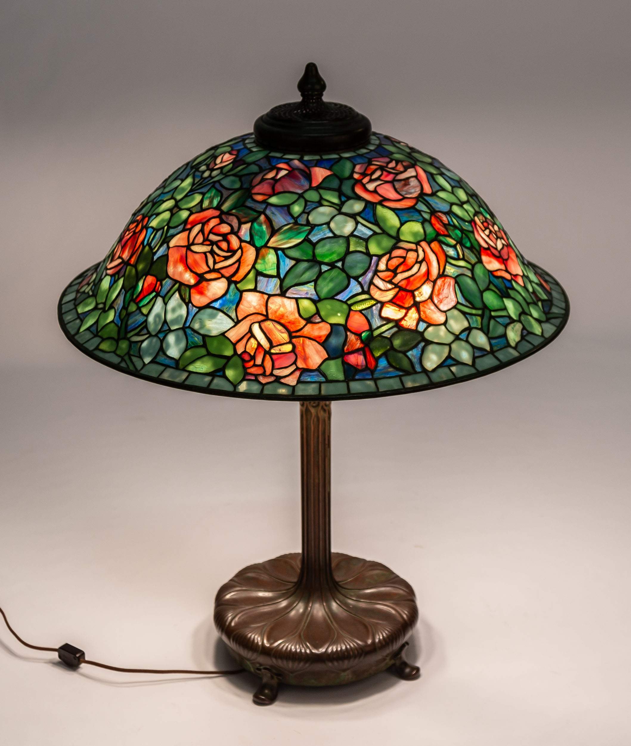 A Fine and Rare Tiffany Studios, NY Rose Table Lamp | Cottone Auctions