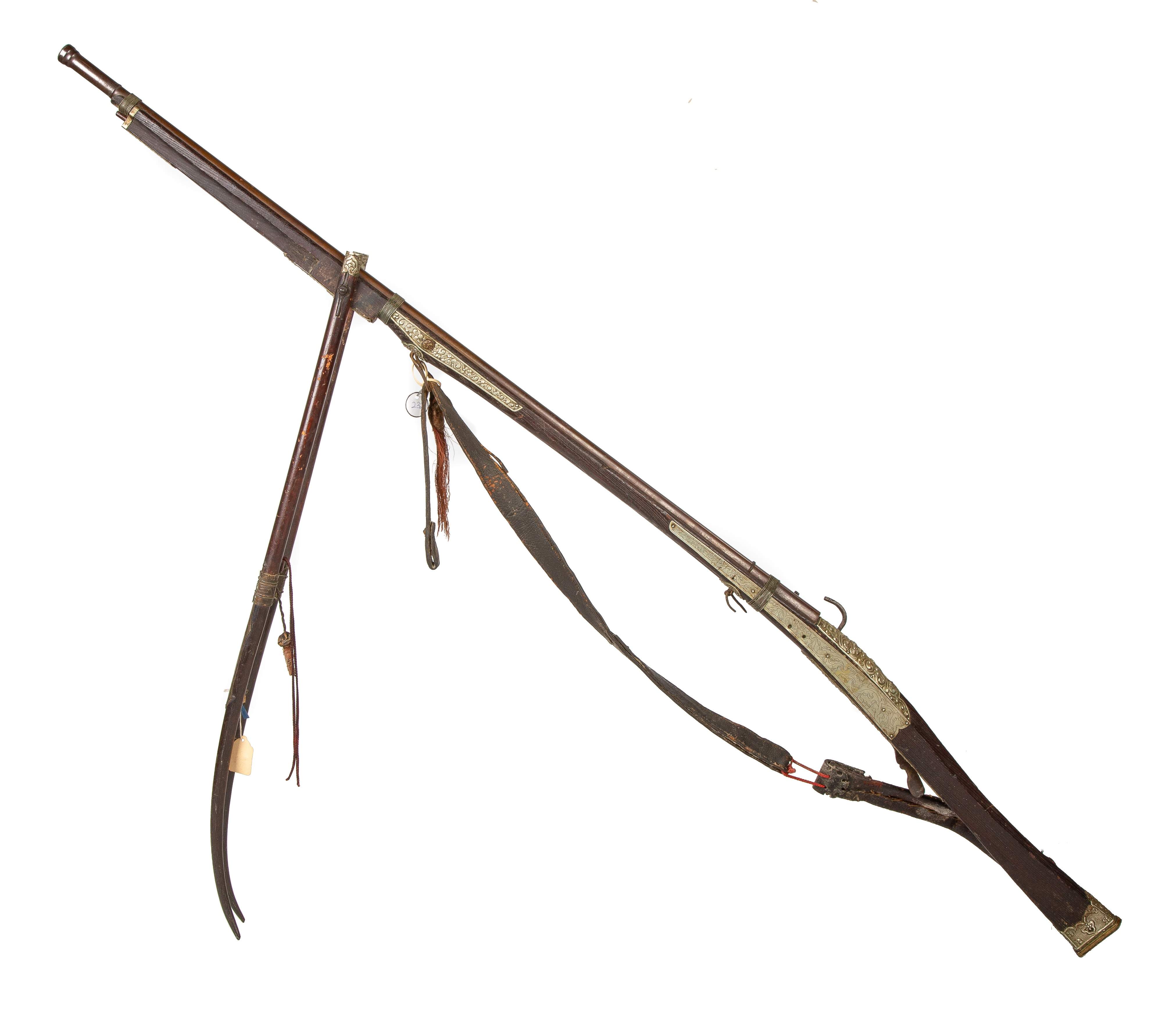 Rare Chinese/Tibetan Matchlock Gun | Cottone Auctions