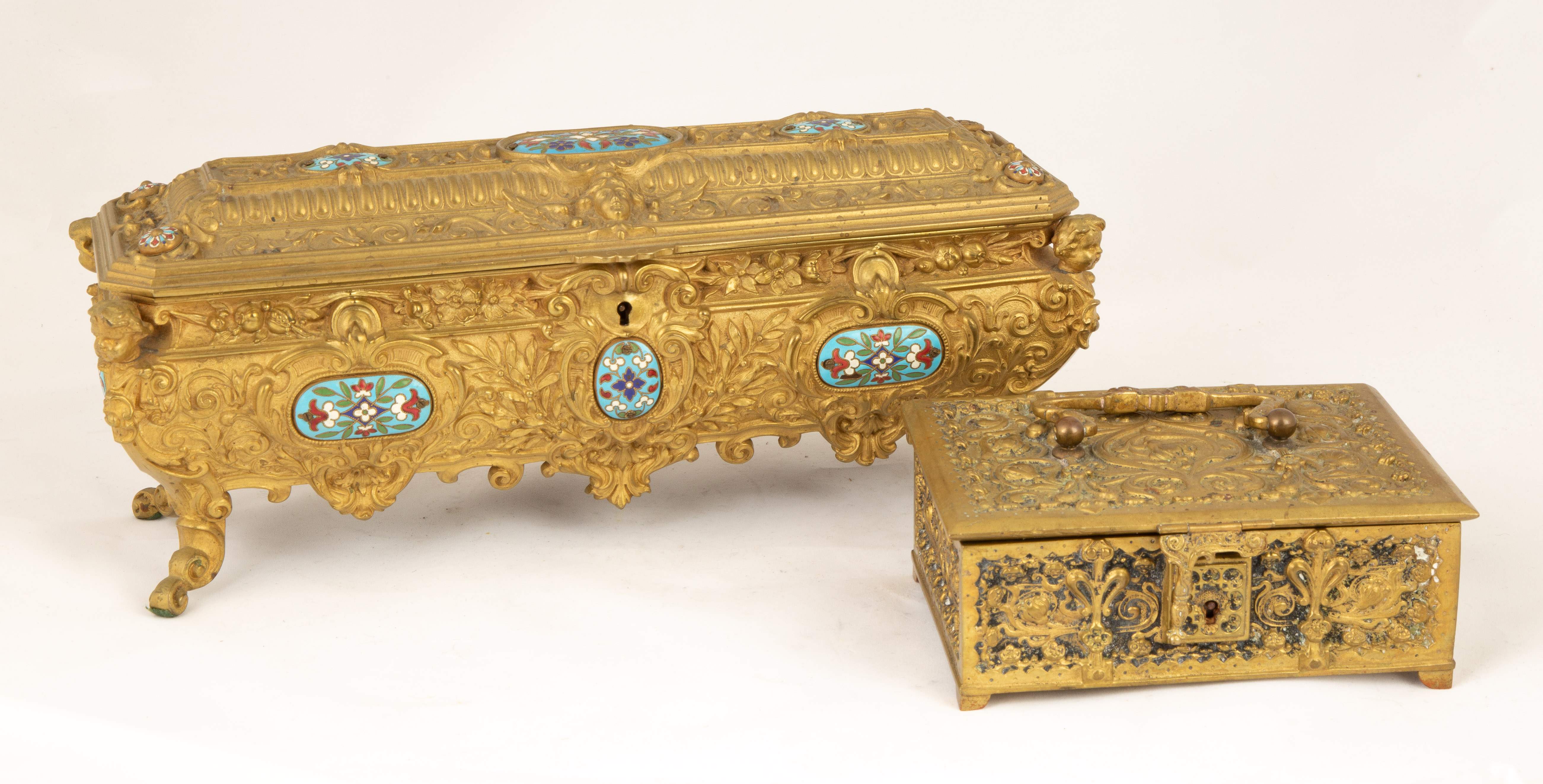Two Bronze Victorian Boxes | Cottone Auctions