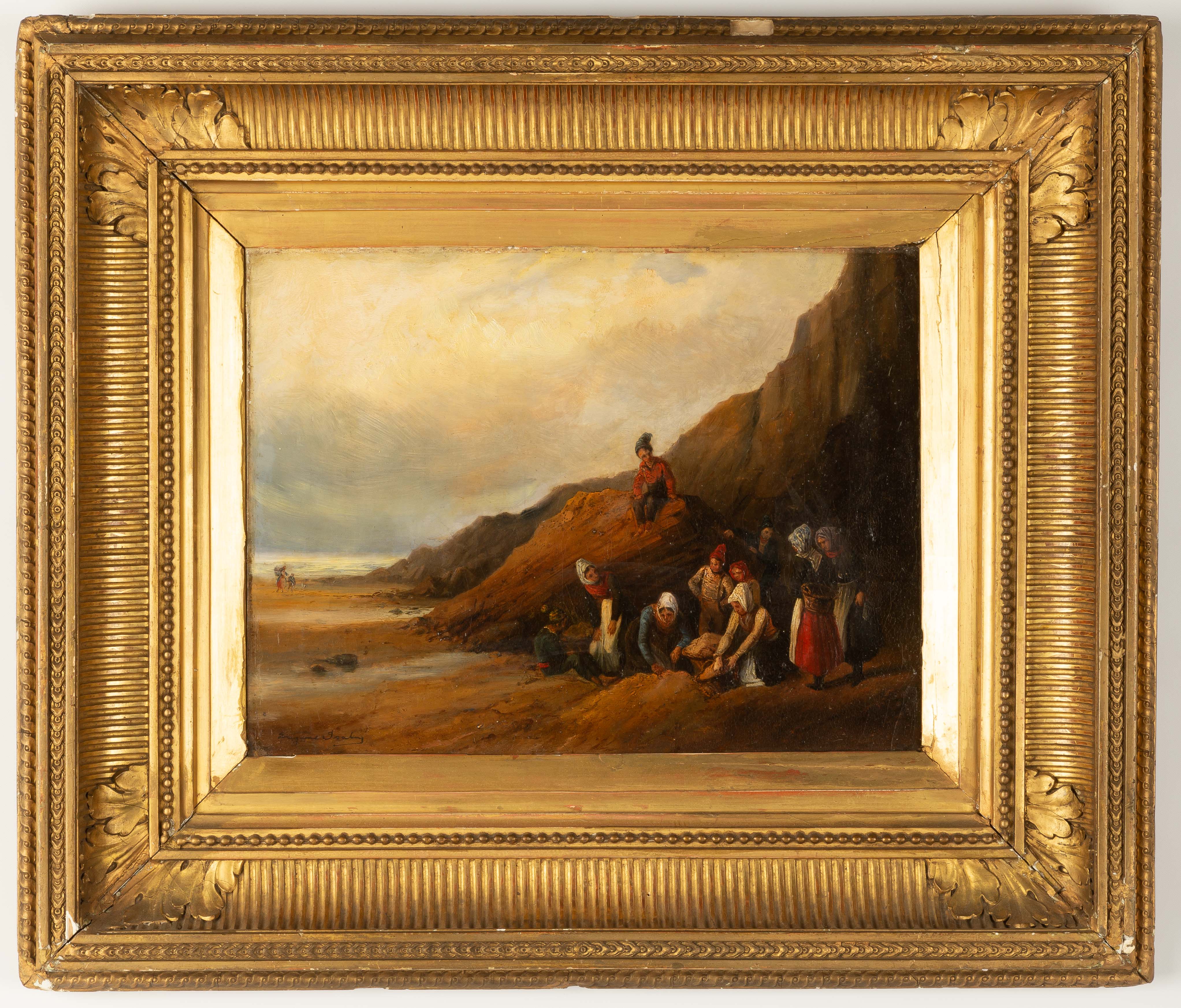 Eugene Louis Gabriel Isabey French (1803-1886) Gathering on the Beach ...