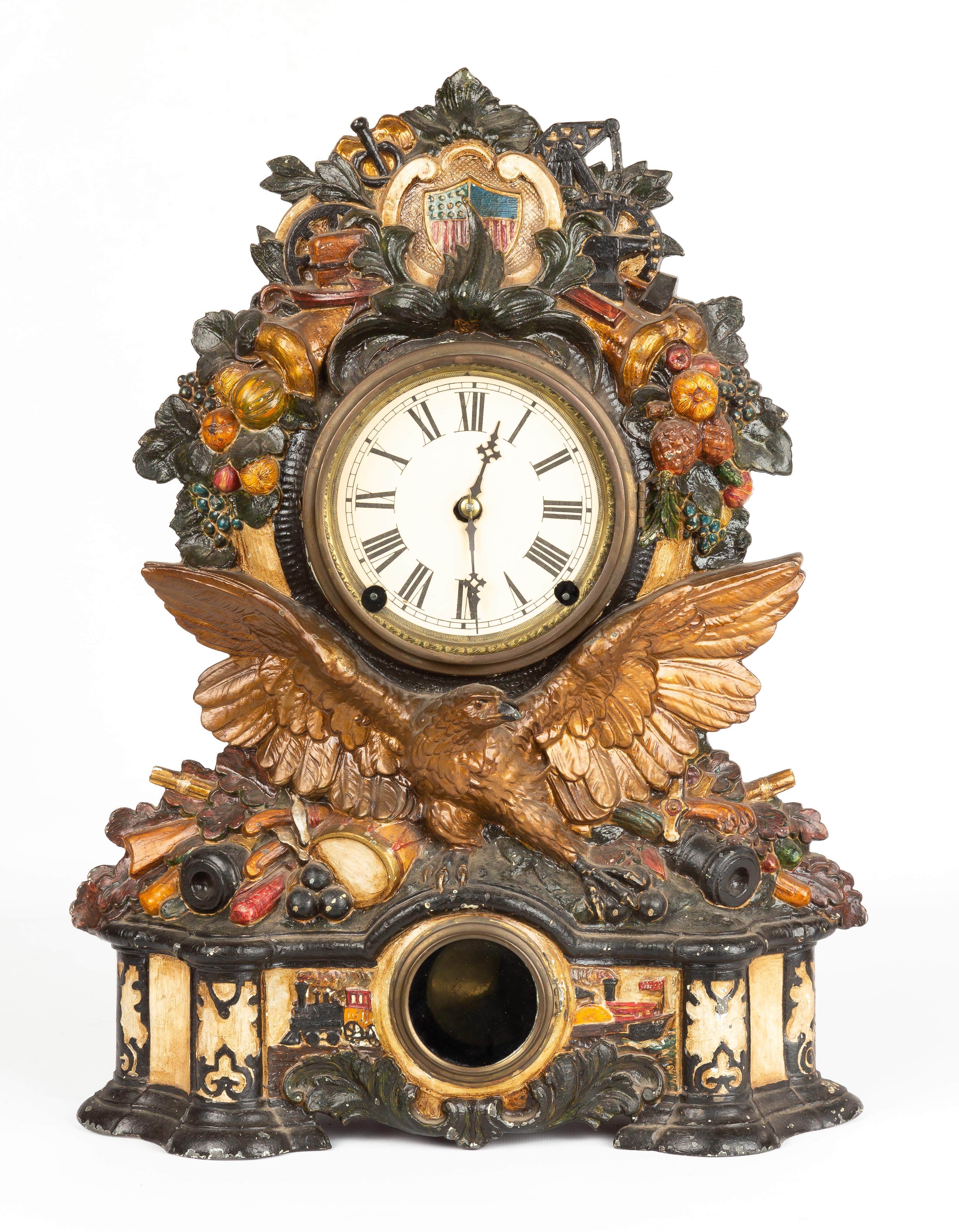 Cast Iron Shelf Clock | Cottone Auctions