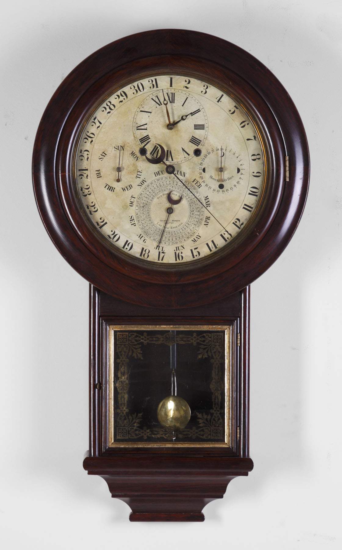 Gale Astronomical Calendar Wall Clock | Cottone Auctions