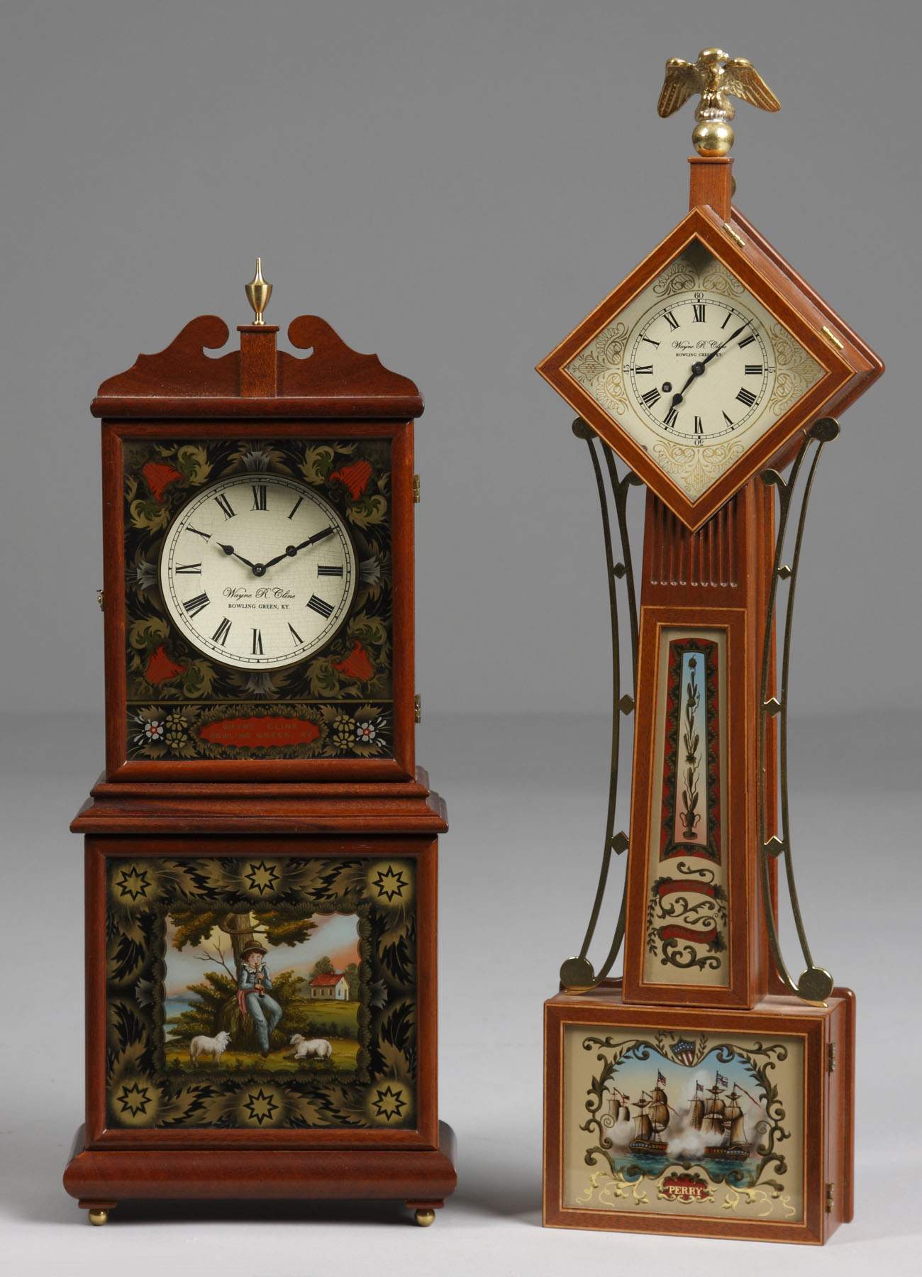 2 Wayne Cline Miniature Clocks | Cottone Auctions