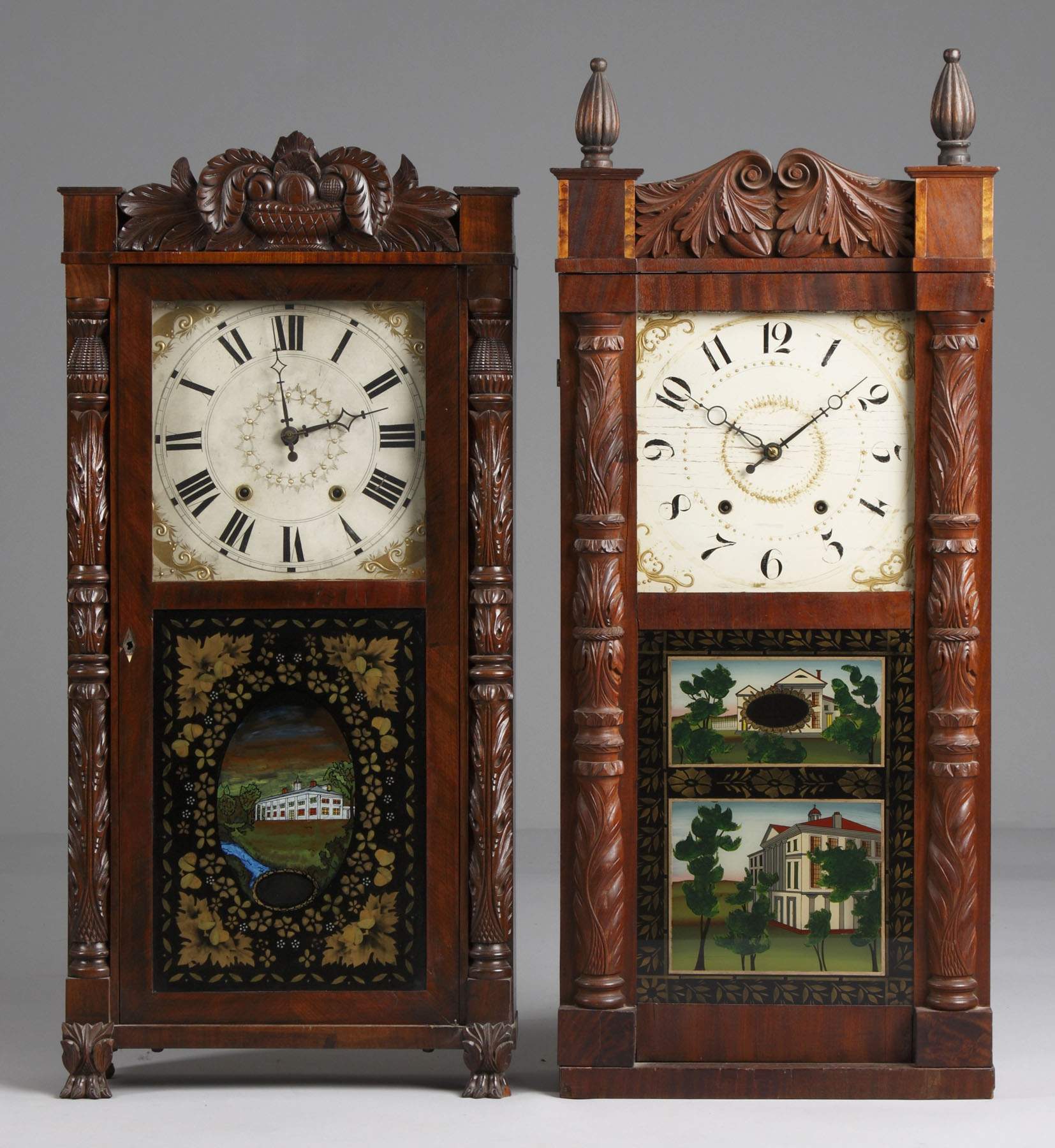 L - Seymour, Williams & Porter Shelf Clock R - Jerome & Darrow Shelf ...