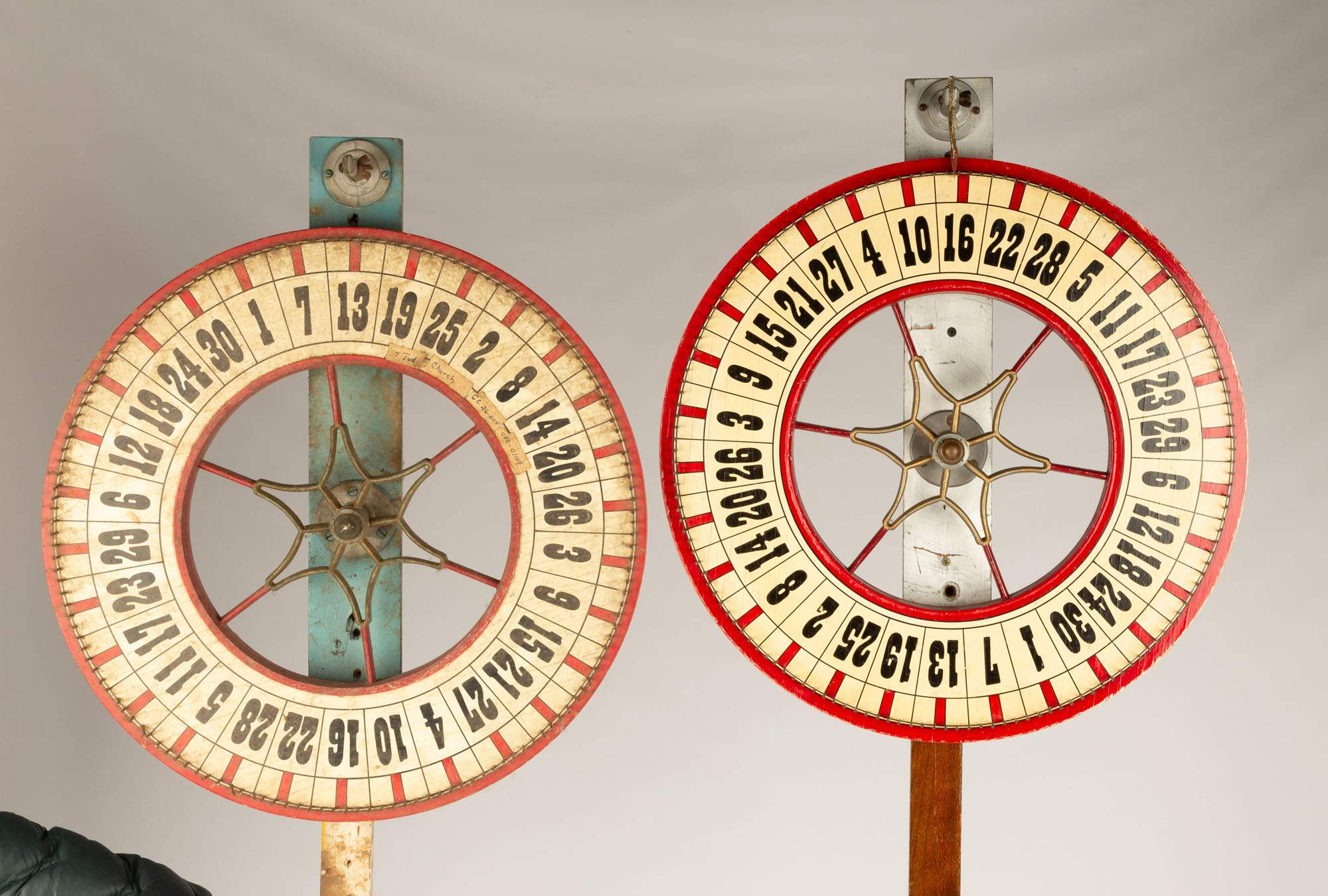 Six Vintage Game Wheels | Cottone Auctions