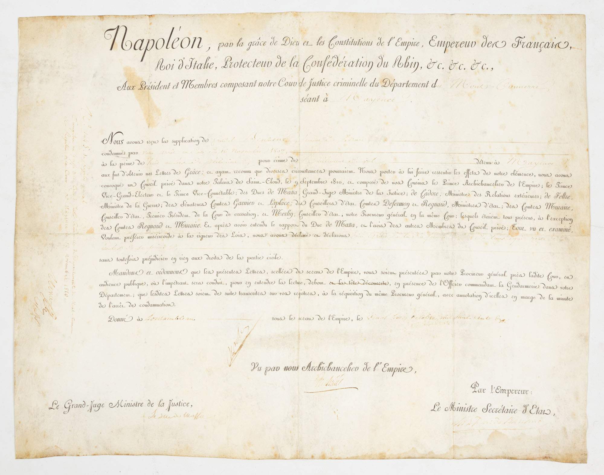 Document Signed by Napoleon | Cottone Auctions
