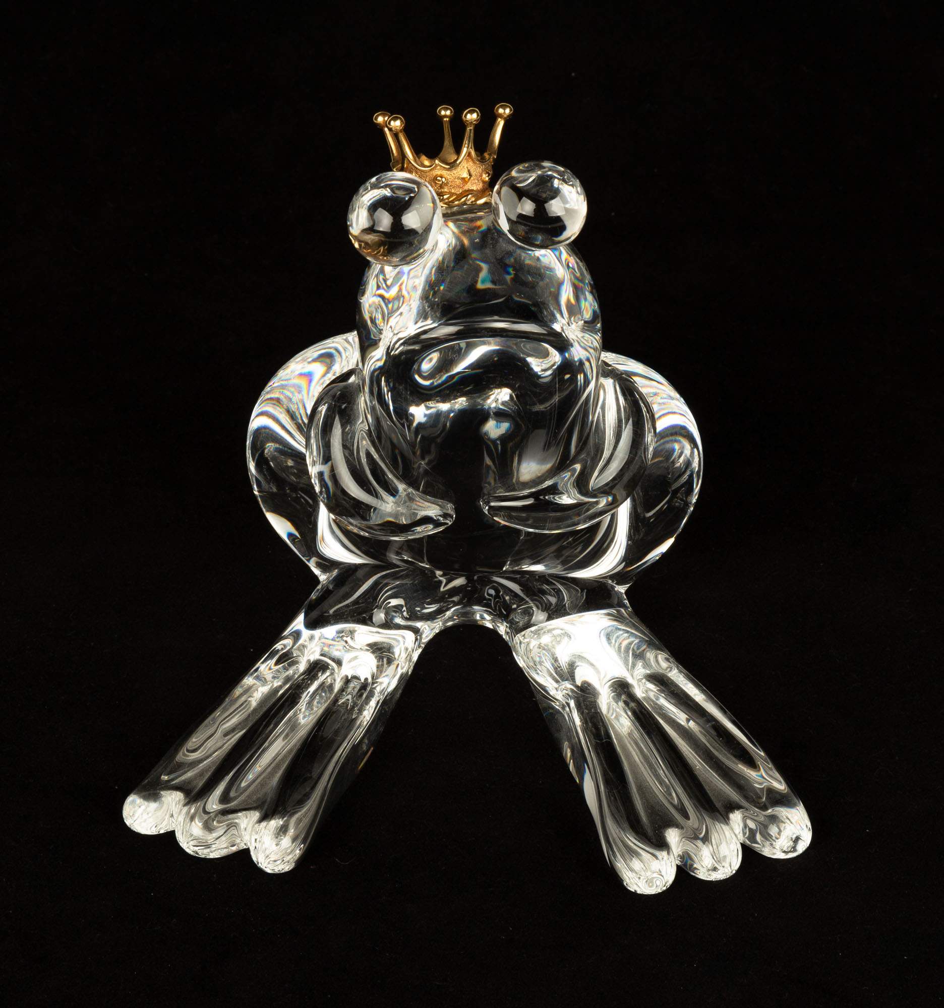 Steuben Frog Prince with 18K Gold Crown | Cottone Auctions