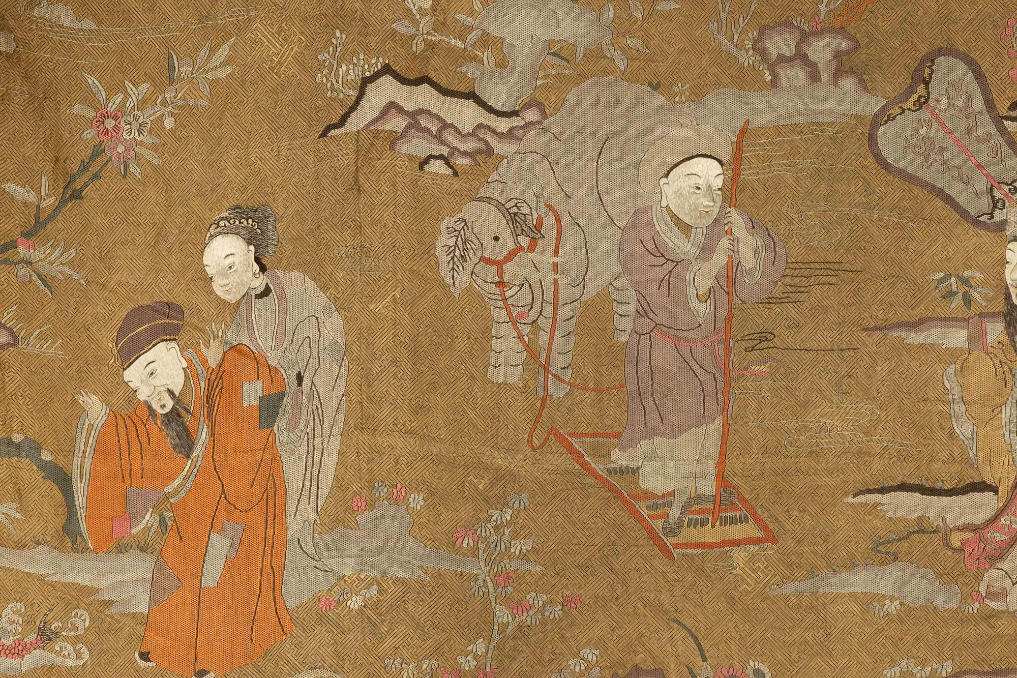 Chinese Kesi Silk Embroidered Hanging Tapestry | Cottone Auctions