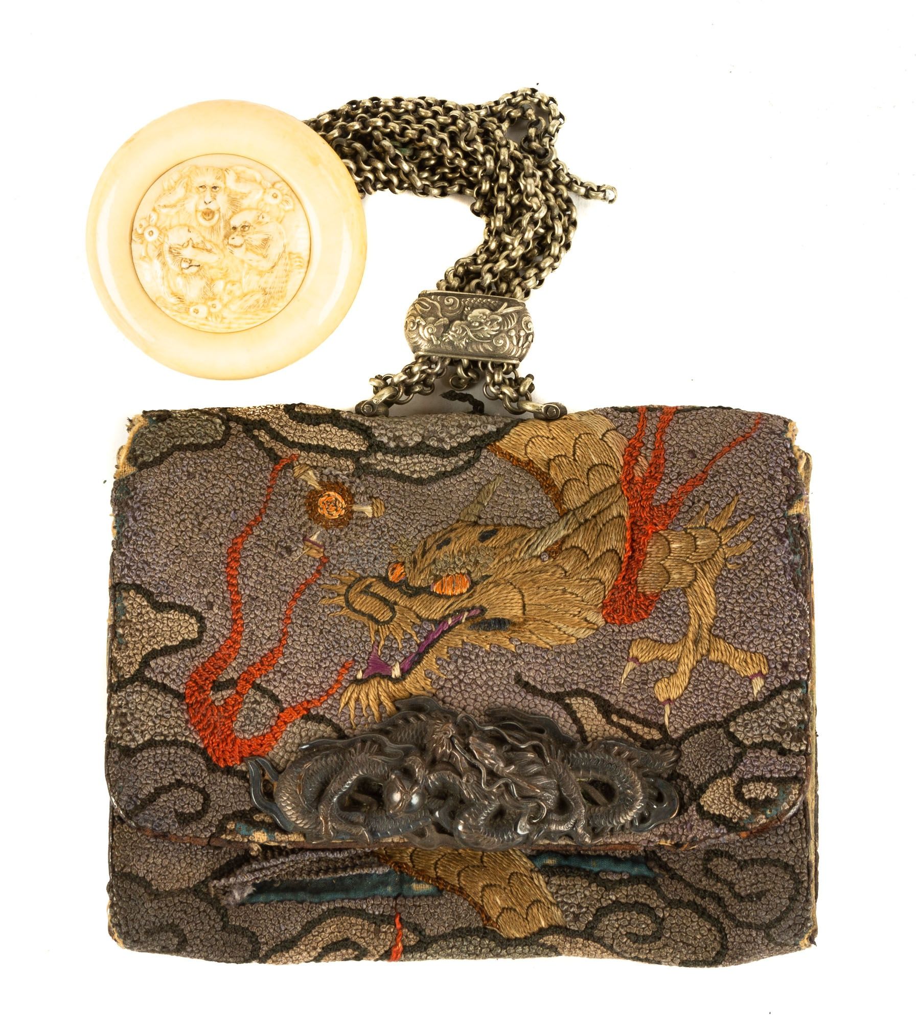 Chinese/Japanese Embroidered Purse | Cottone Auctions