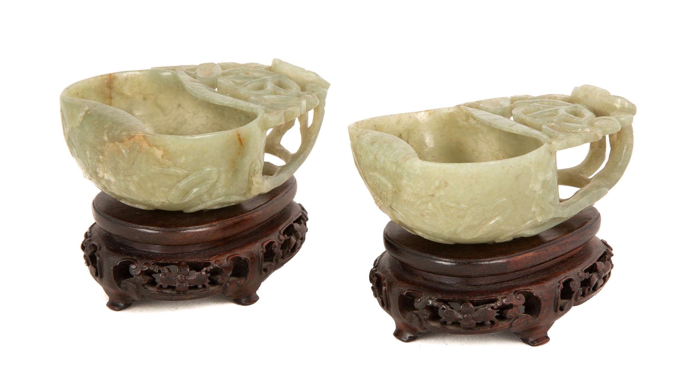 Chinese Carved Jade Cups | Cottone Auctions