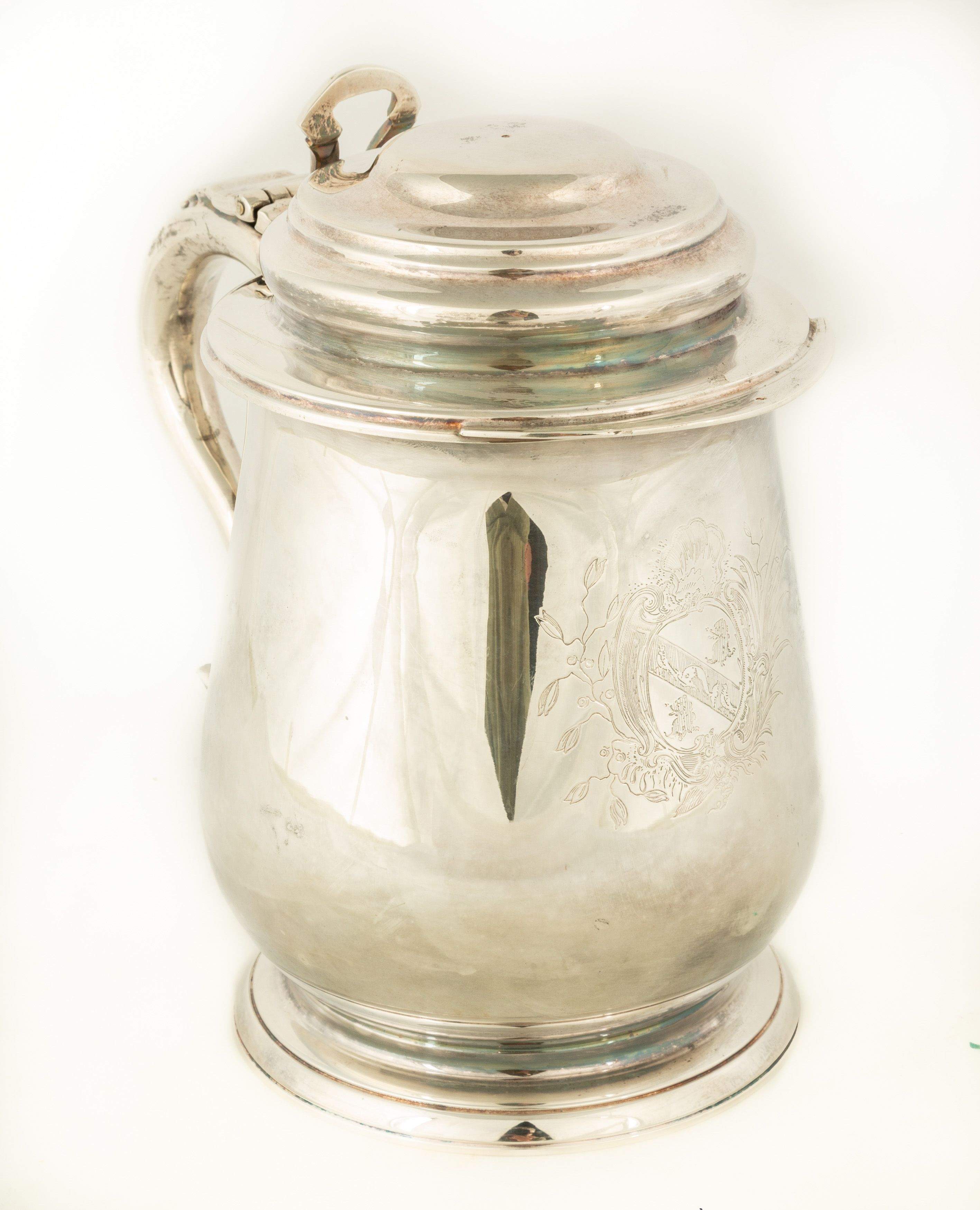 Benjamin Franklin Reproduction Silver Plated Tankard | Cottone Auctions