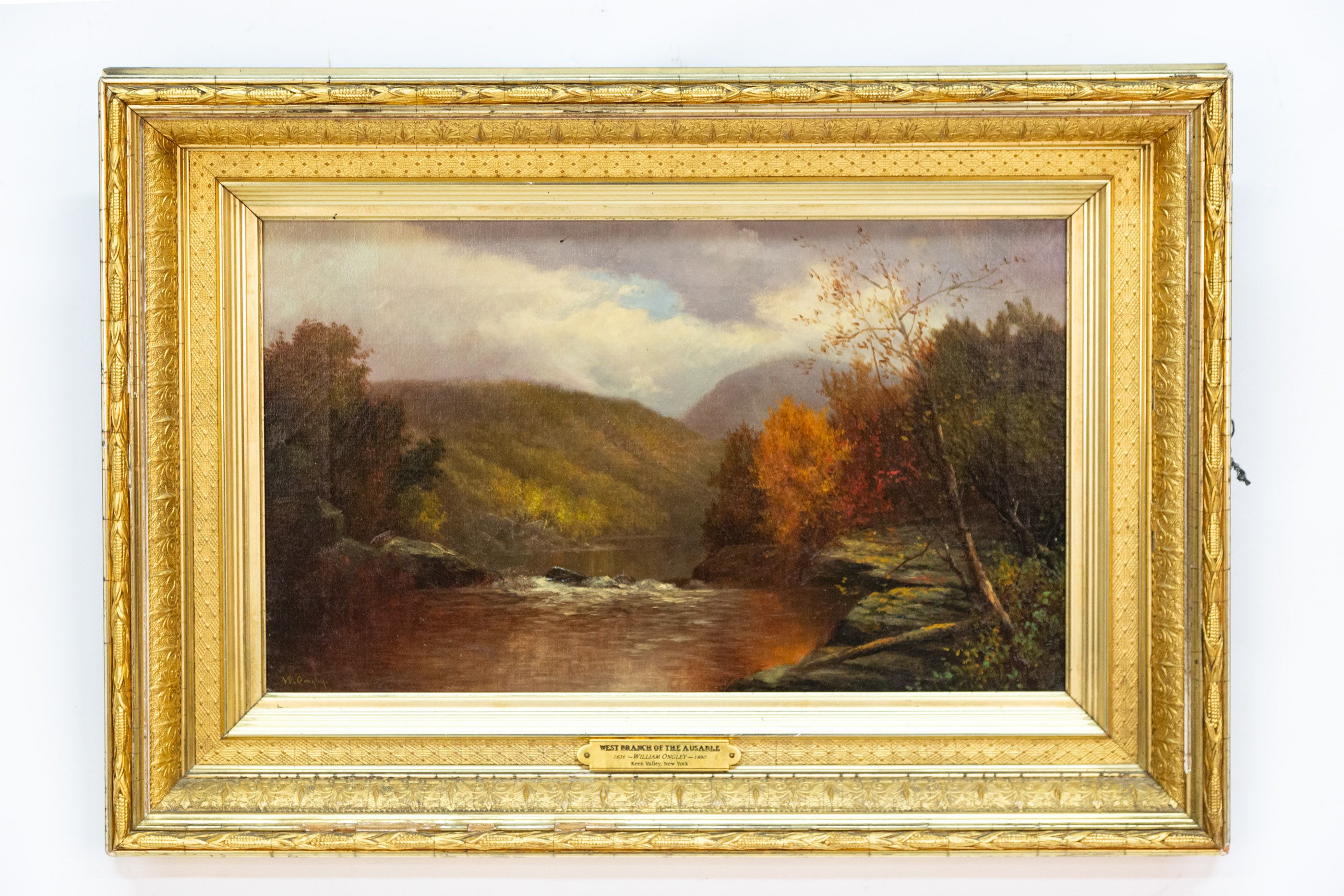 William Ongley (American, 1836–1890) "West Branch of the Ausable ...