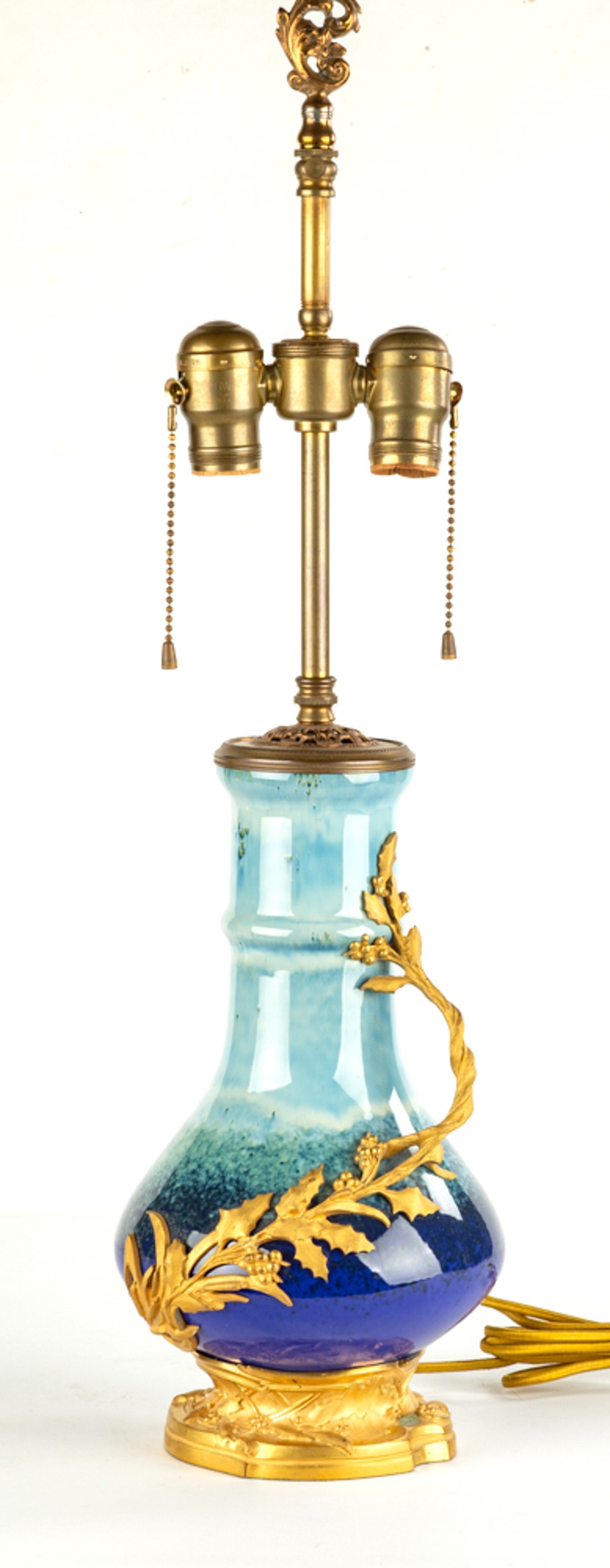 Ceramic Bronze Mounted Lamp Base | Cottone Auctions