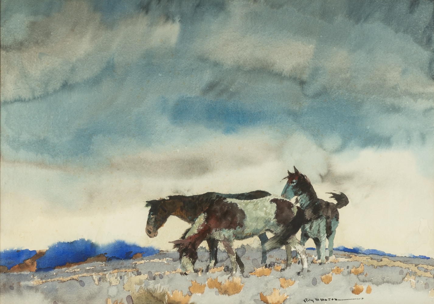 Roy Mason (American, 1886-1972) Horses in a Field | Cottone Auctions