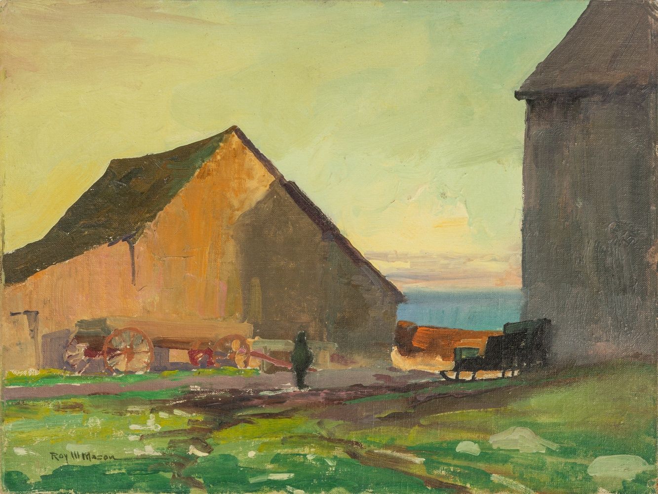 Roy Mason (American, 1886-1972) Barn Scene | Cottone Auctions