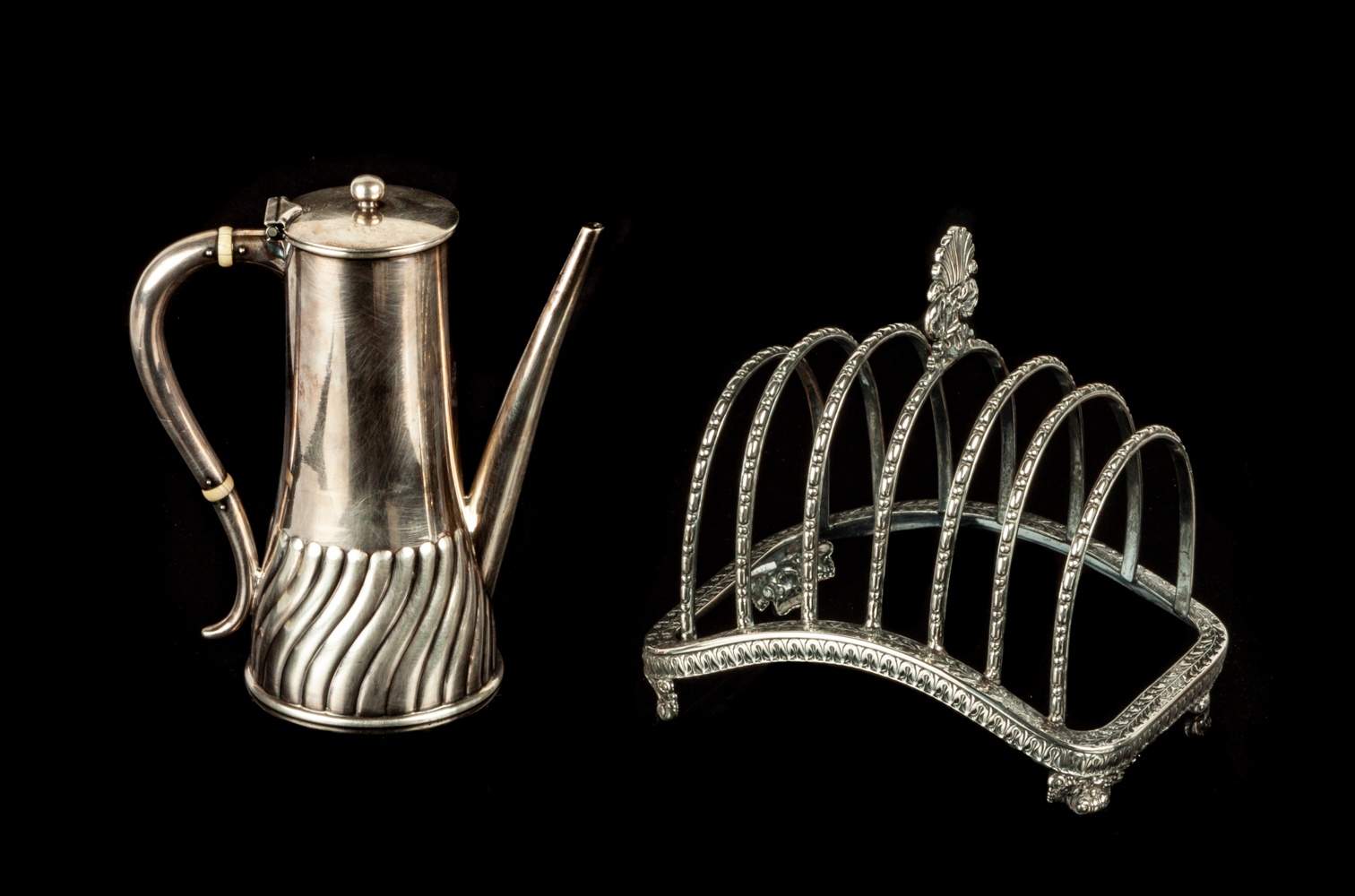 Tiffany & Co Silver Plate Pot & Toast Rack | Cottone Auctions
