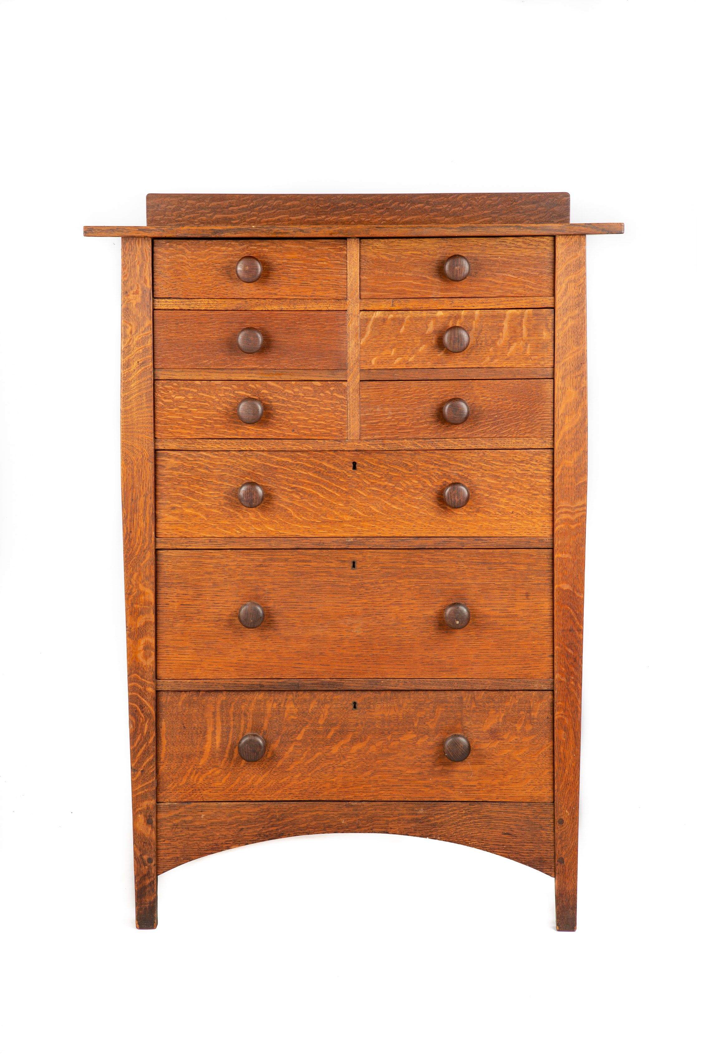 Gustav Stickley Tall Chest of Drawers | Cottone Auctions