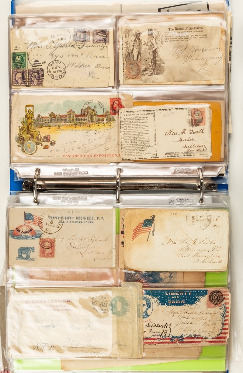 Collection of Civil War Envelopes, Civil War Ephemera, Tin Types ...