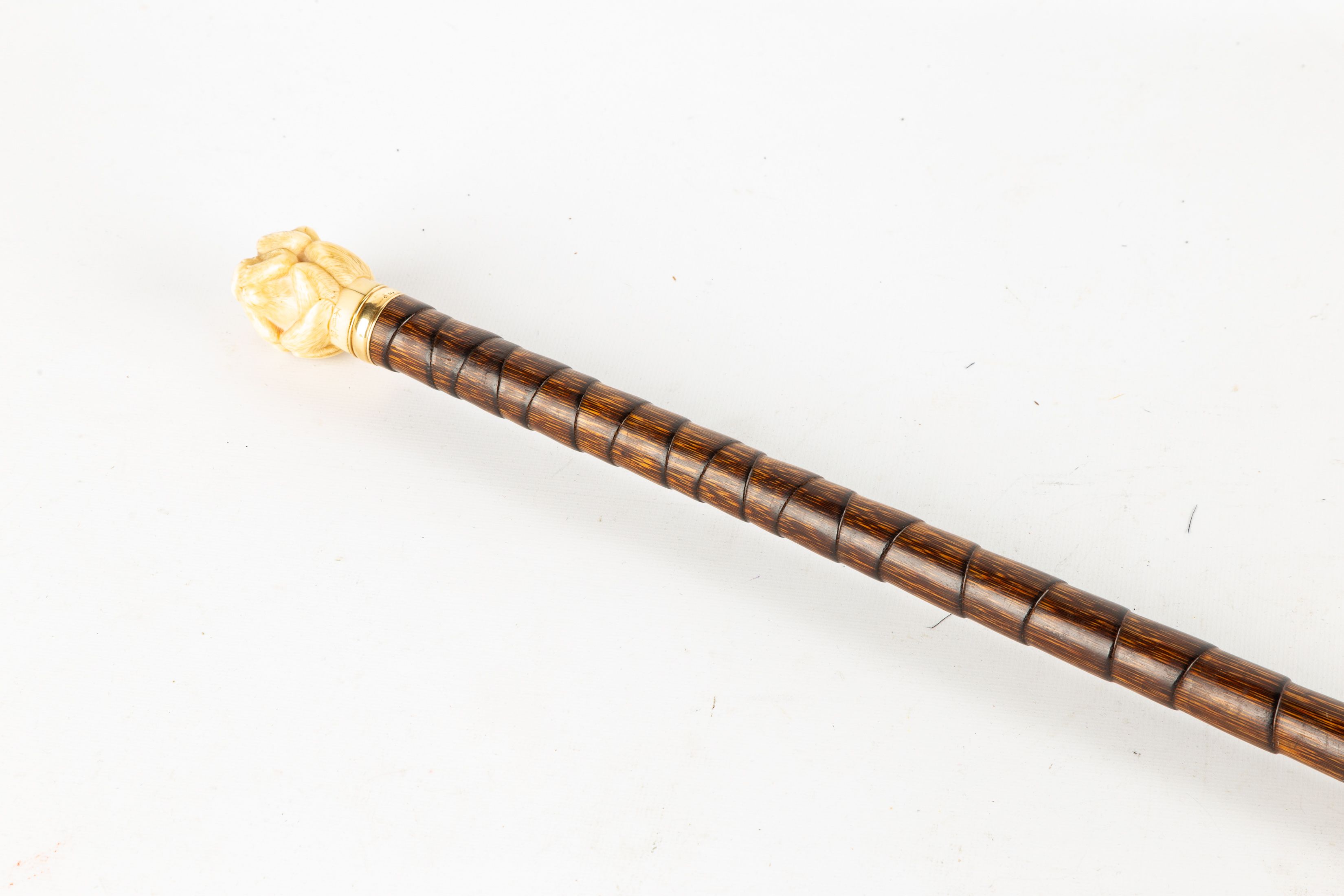 Japanese Cane with Okimono of the Three Wise Monkeys | Cottone Auctions